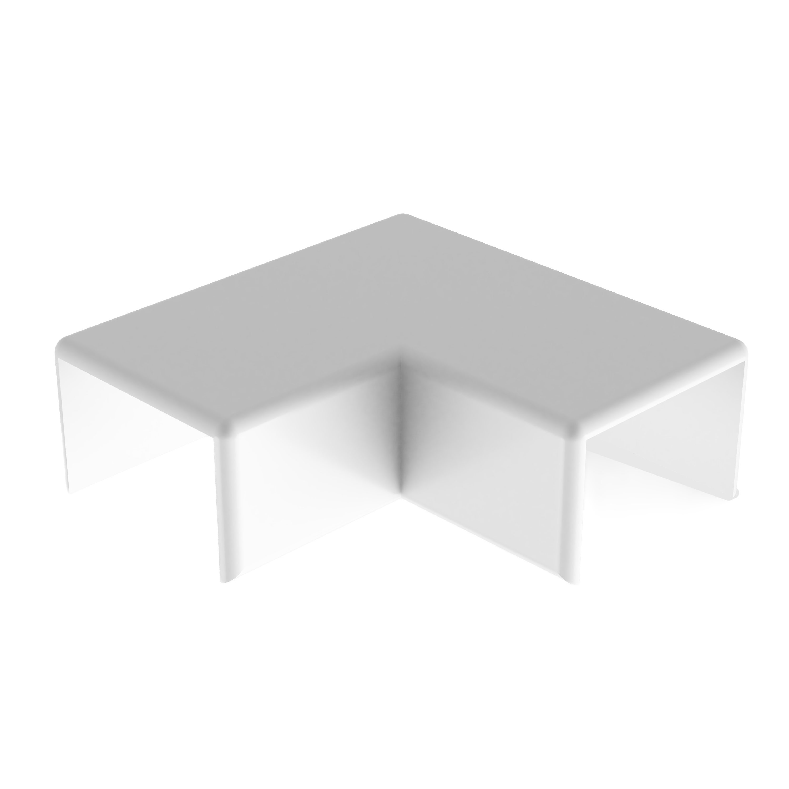25x16mm Mini Wall Trunking Flat Angle | CD2516AFWH | AUSSIE DUCT