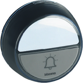 Comfort radio kit, wireless chime and doorbell, round, dark grey, 100m ...