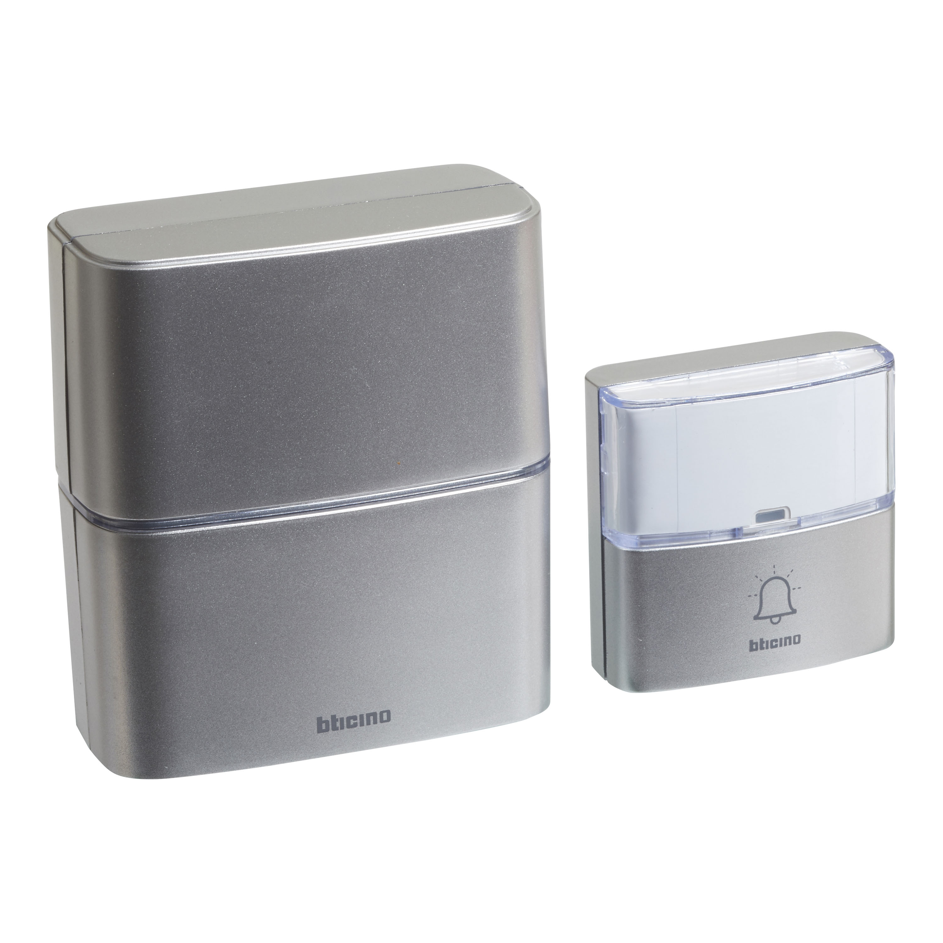 ADVANCED radio kit, wireless chime and doorbell, Alu finish, 200m radio ...