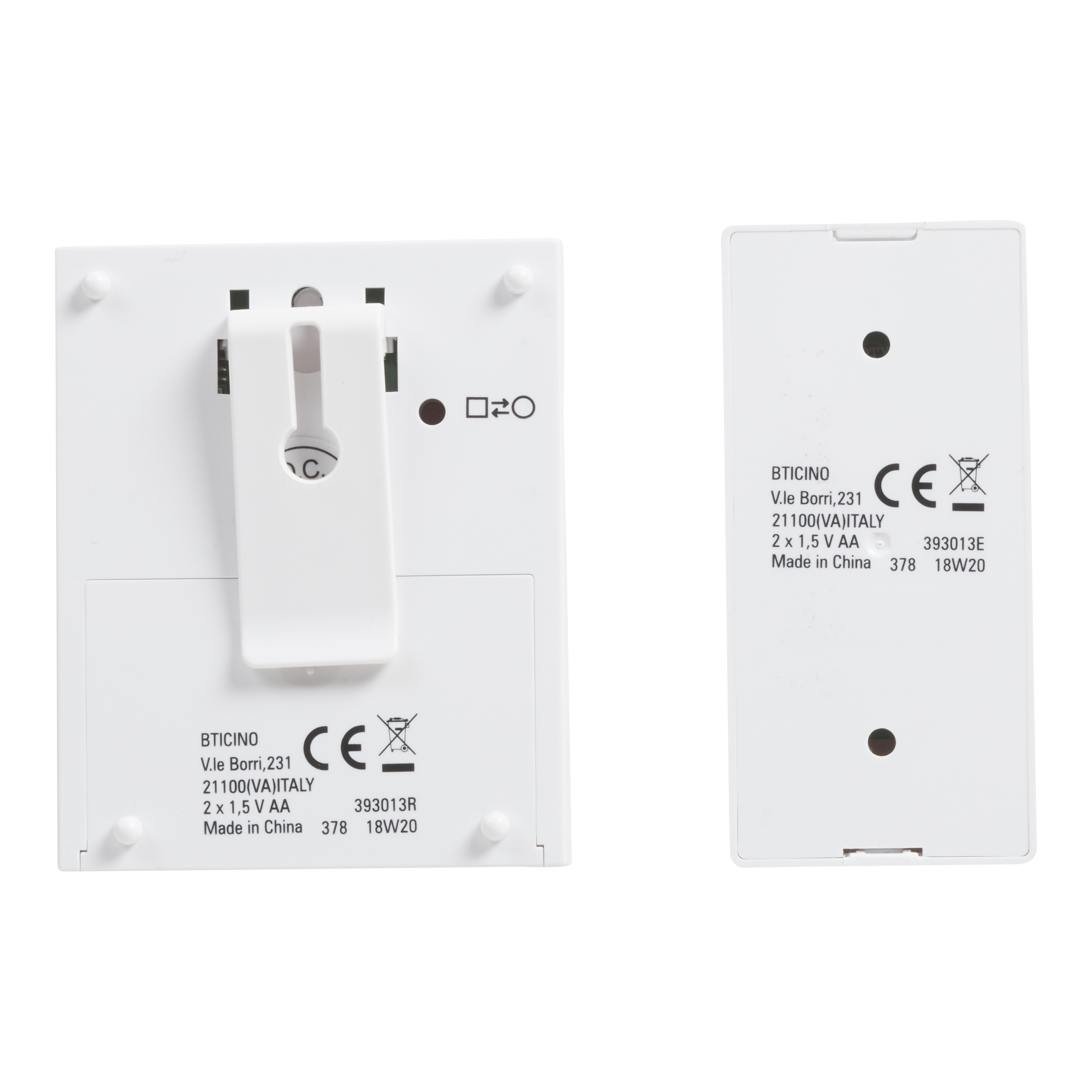 Standard radio kit, wireless chime and doorbell, white, radio operating ...