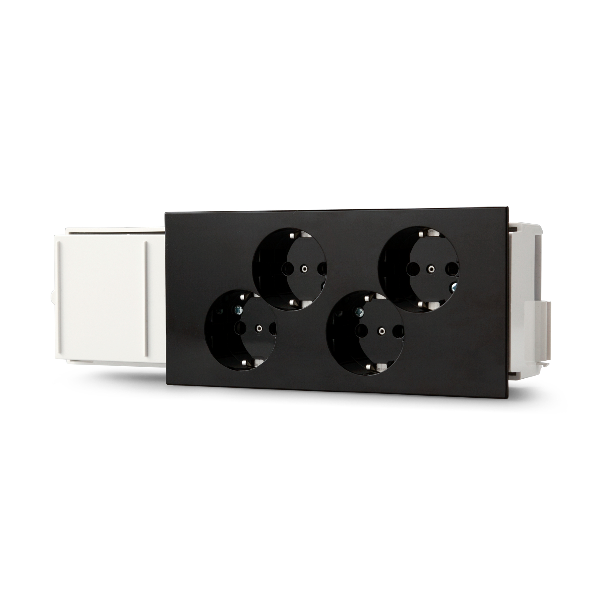 Duct socket Trunking socket 4-gang, black | EDUCT-1520-4SWFI ...