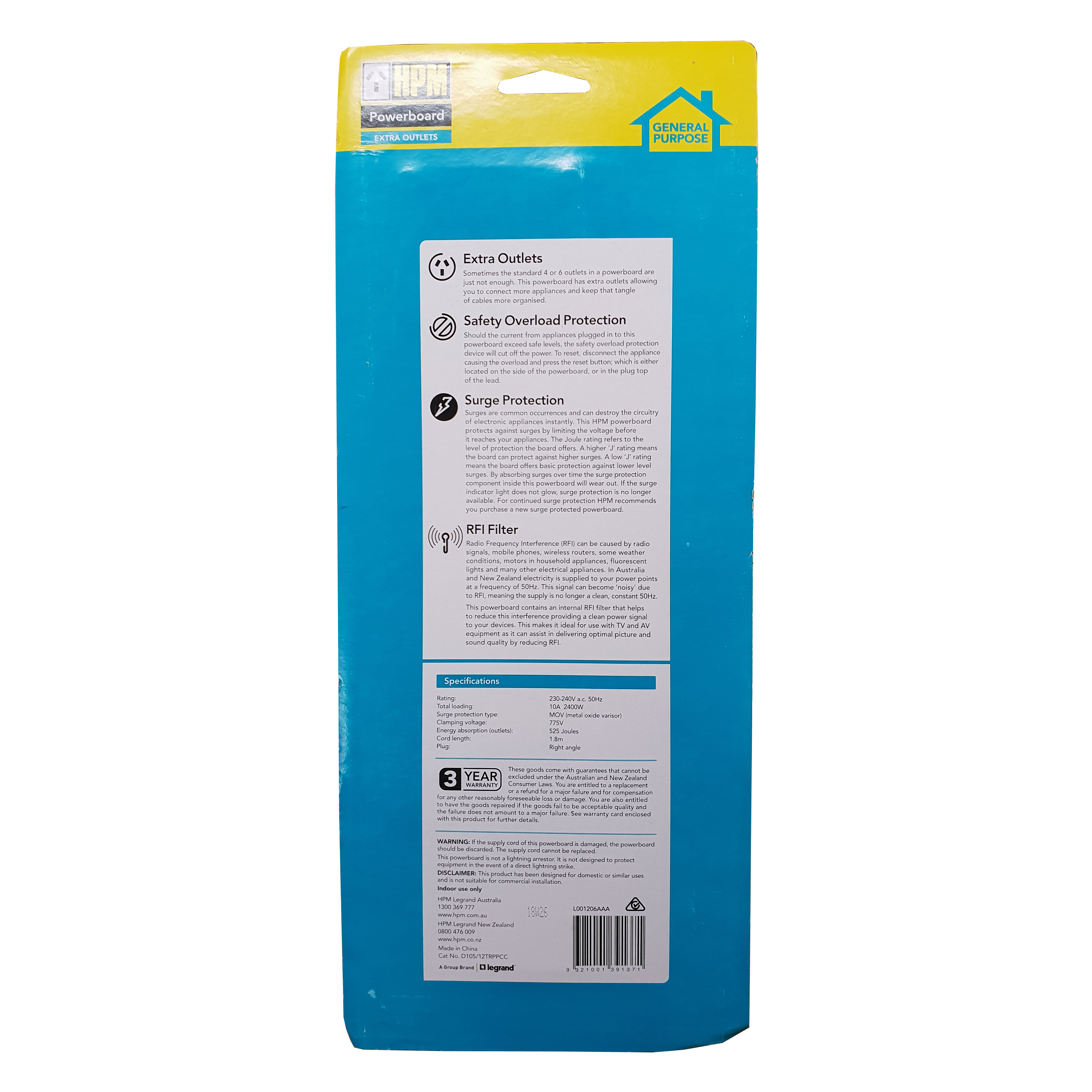 HPM General Purpose 12 Outlet 525J Surge Protected RFI Filter ...