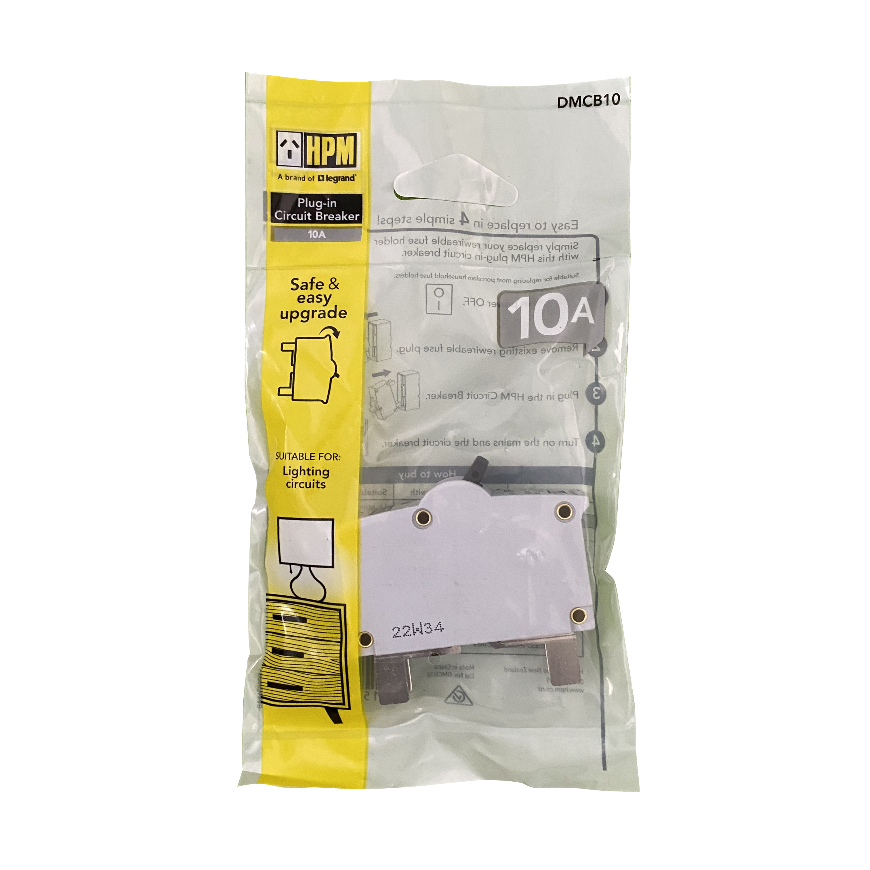 HPM 1P 10A Miniature Circuit Breaker | DMCB10 | 9415733001223 | HPM