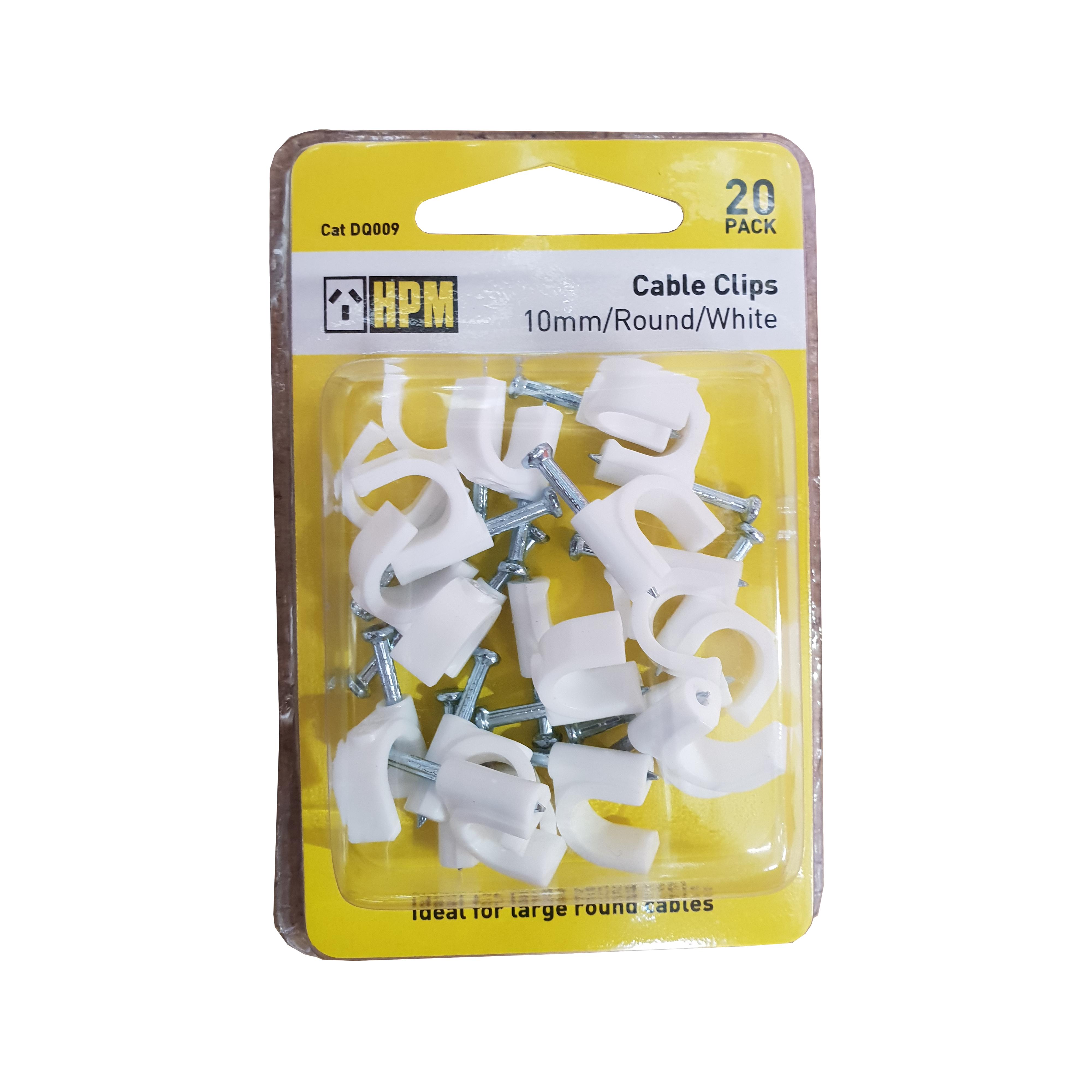 HPM Round Type Cable Clips 10mm White- 20 Pack | DQ009 | 9321001415473 ...