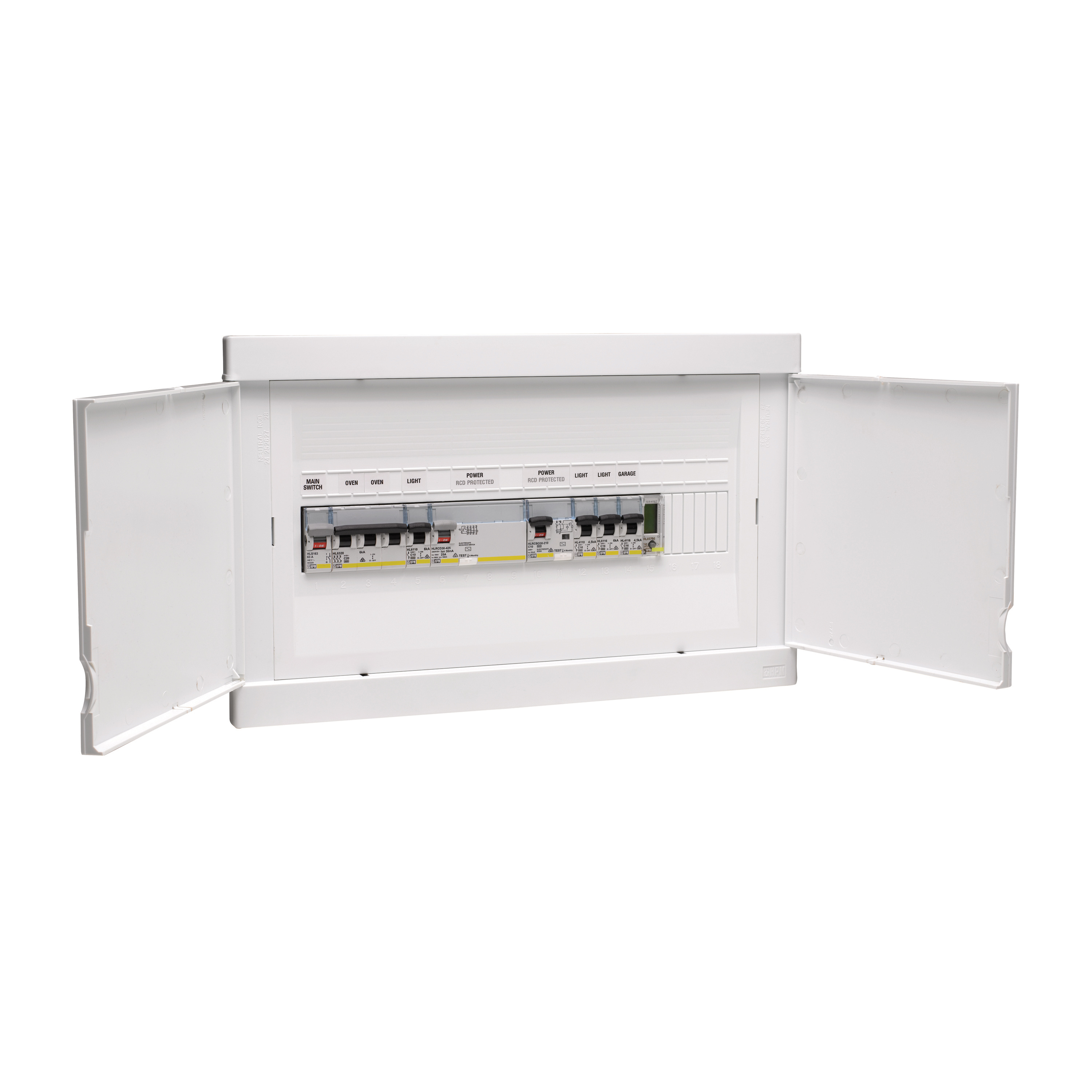 HEE Flush Mount 18 Module Load Centre Enclosure with Neutral and Earth ...
