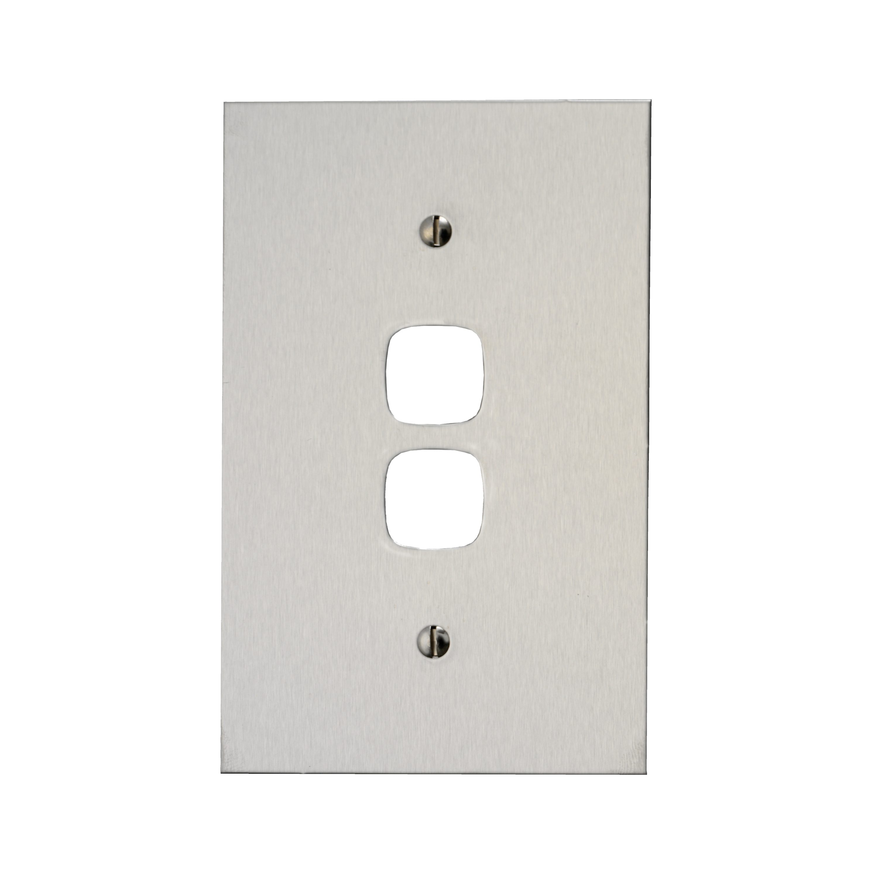 HPM Architectural Metal 2 Gang Grid & Stainless Steel Plate White ...