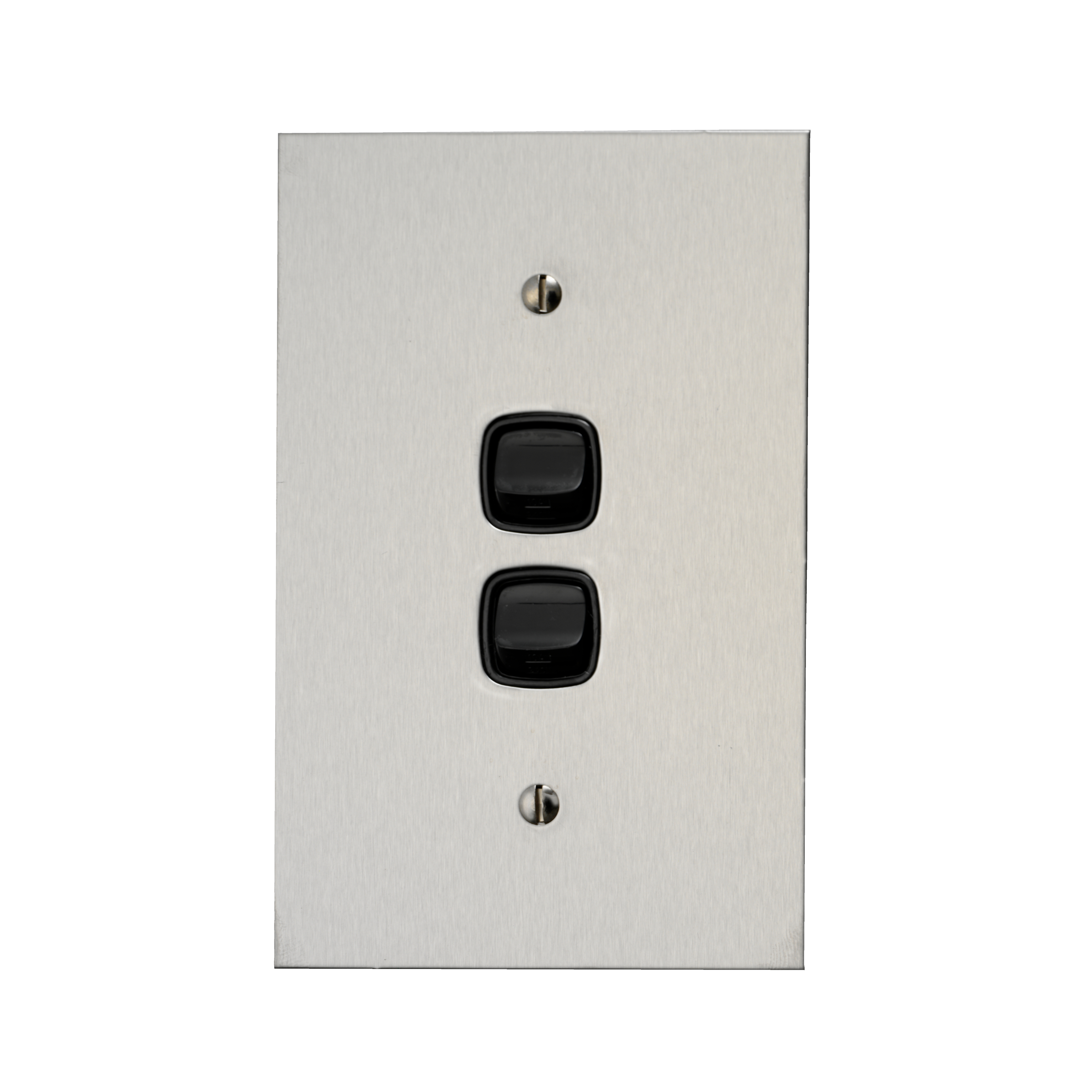 HPM Architectural Metal 10A Single Pole Double Throw 2 Gang Rocker ...
