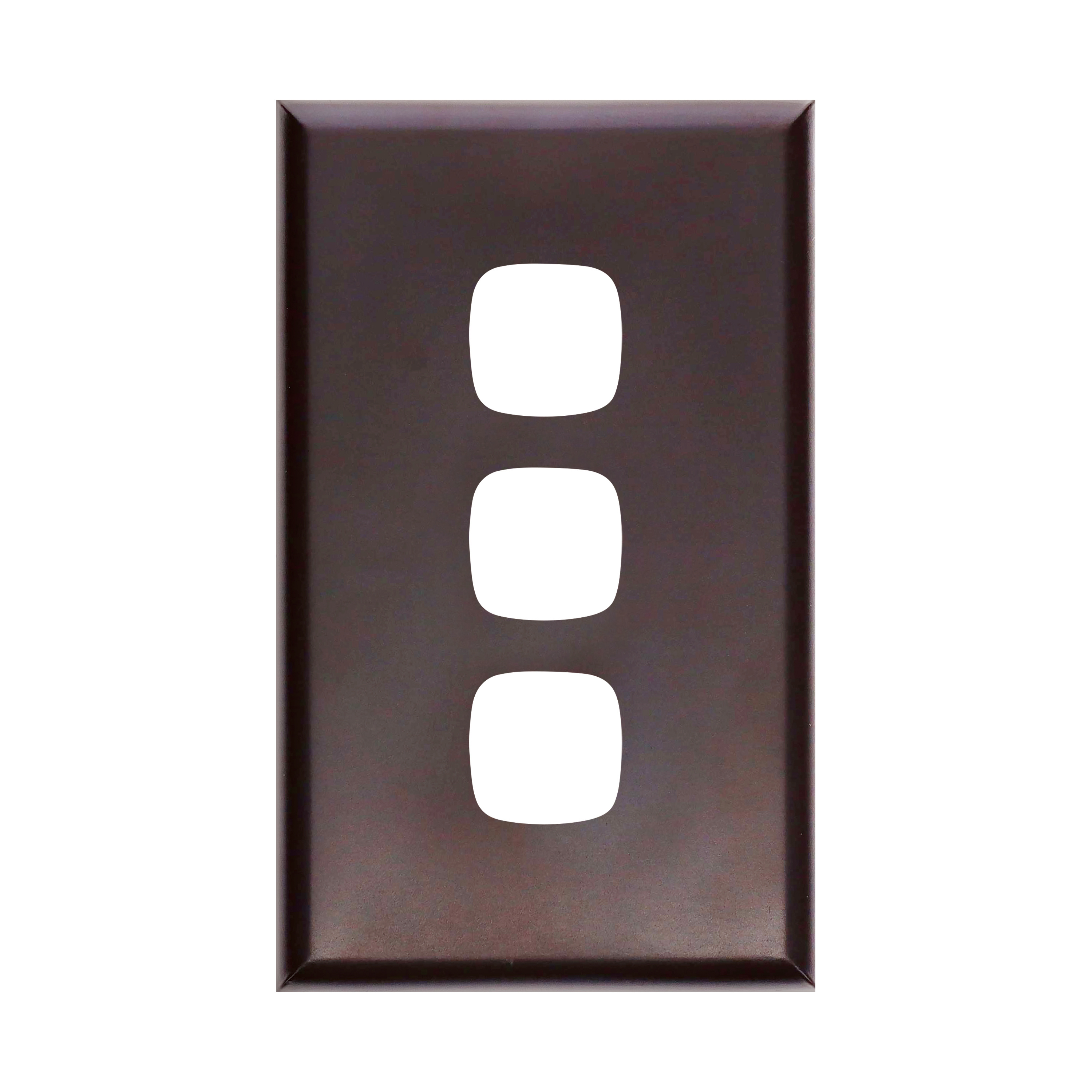 HPM Excel 3 Gang Grid & Plate Brown | XL770/3GPLBR | 9321001109792 | HPM