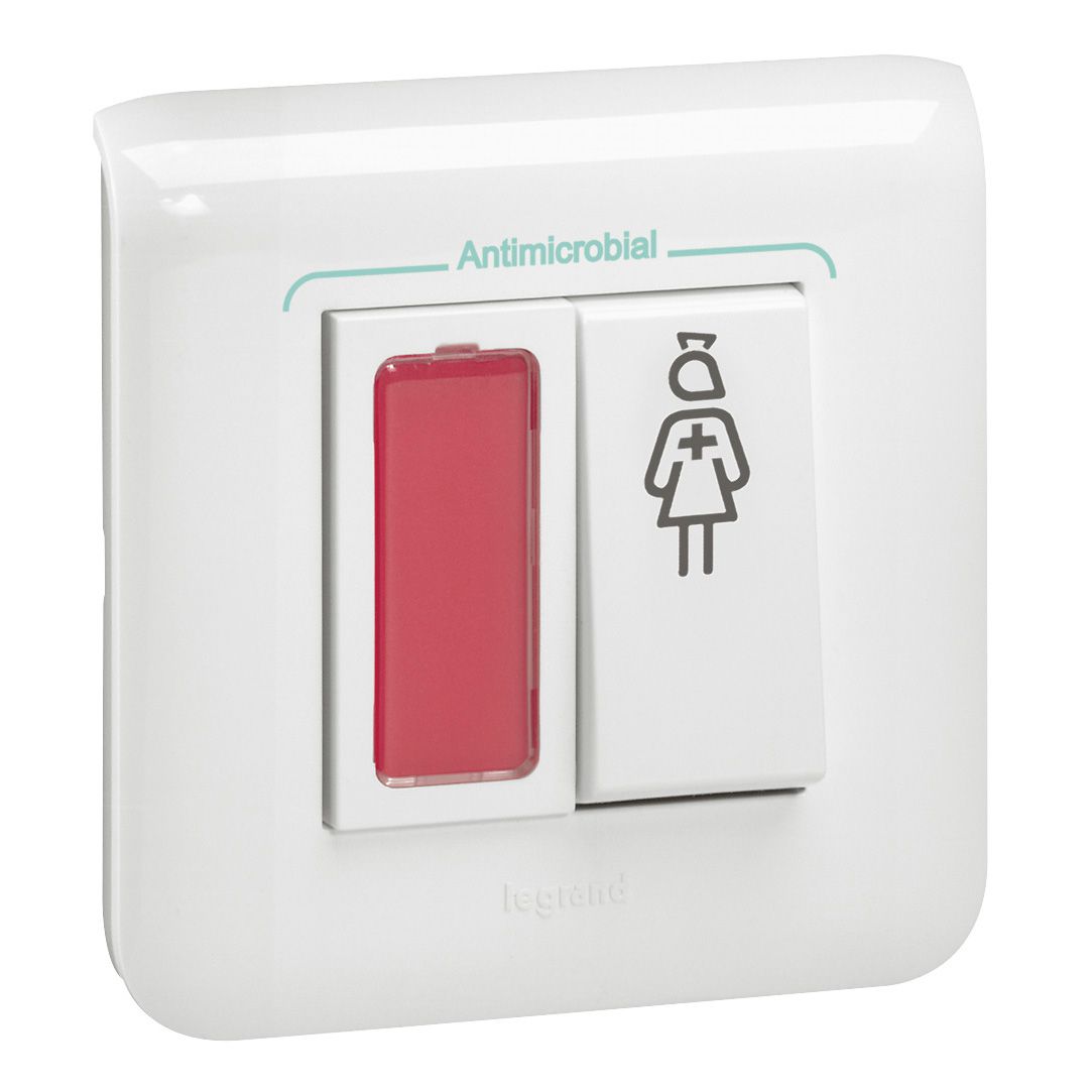 Mosaic Call Push-button Mosaic-for bathroom-Red indicator - 2 modules ...