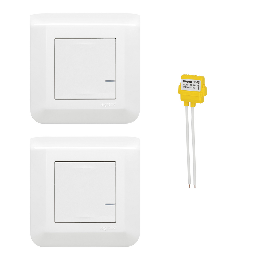 All-in-one kit containing a light switch + wireless light switch Mosaic ...