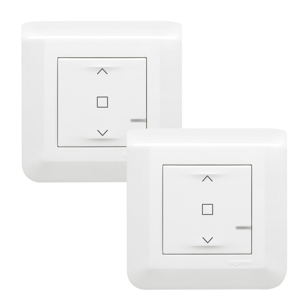 All-in-one kit containing a roller shutter switch + roller shutter wireless switch Mosaic with ...