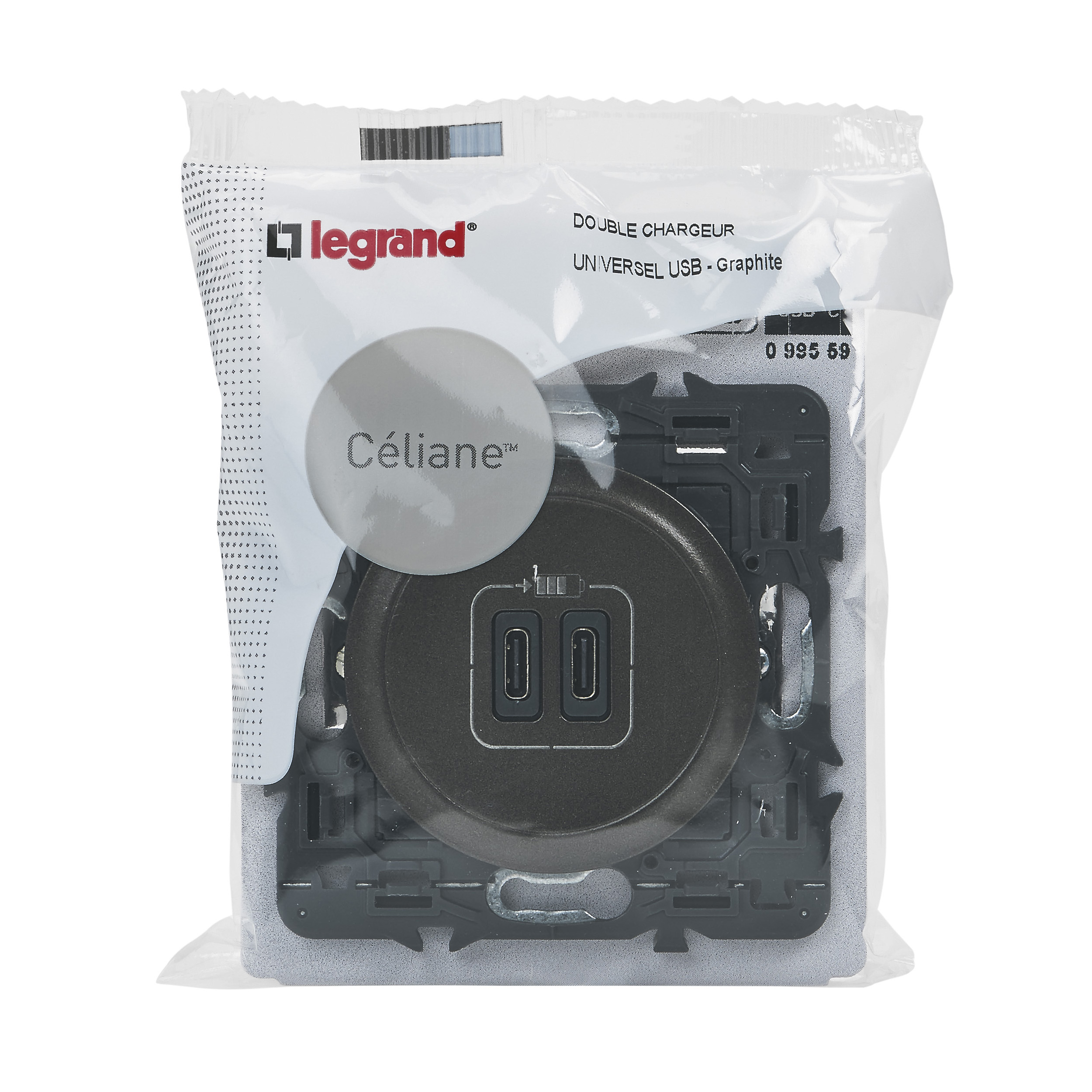 Chargeur double USB Céliane typeC 3A / 15W - Graphite | 099559 ...