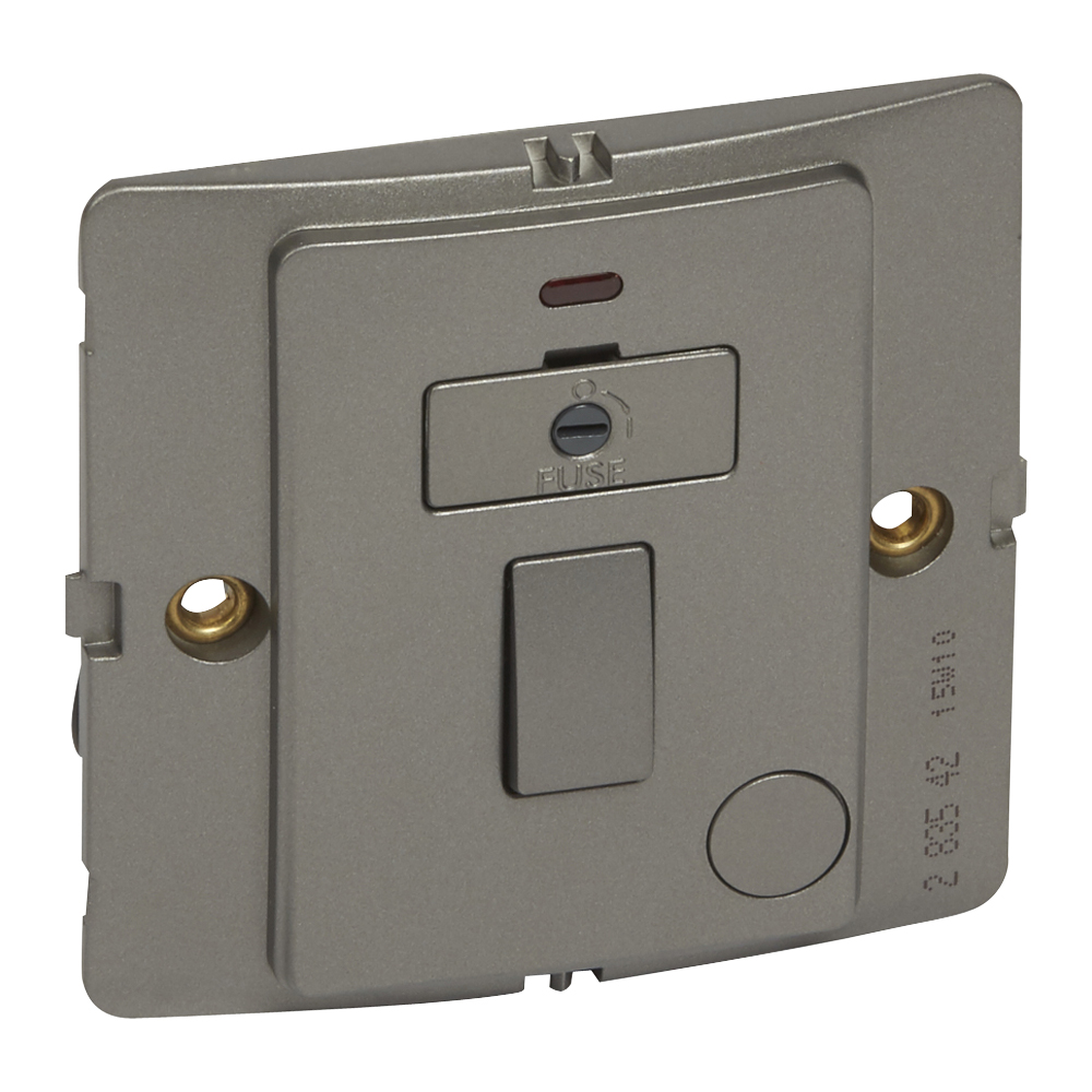 Mallia Fused Connection Units switched with RED LED 13A - Dark Silver ...