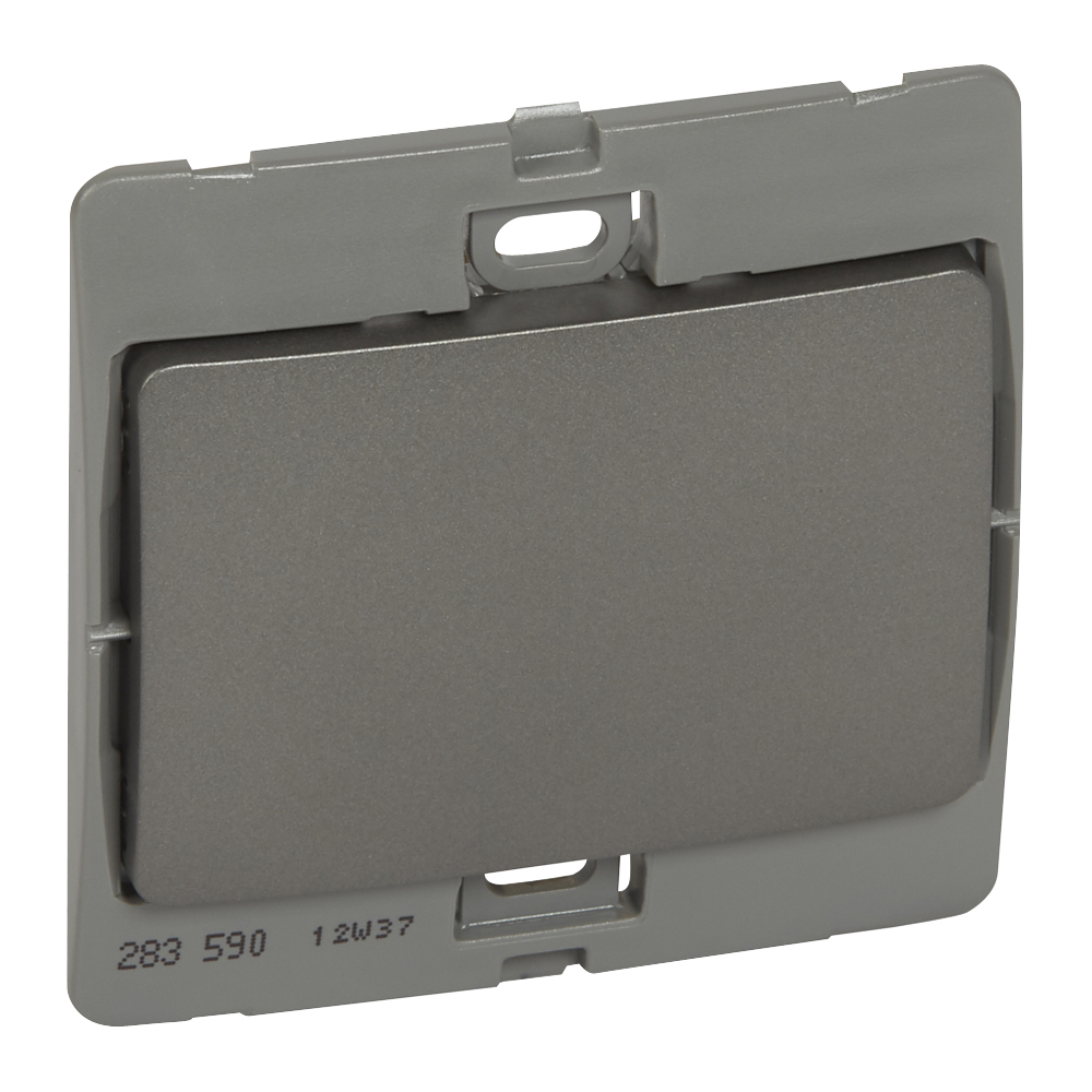 Mallia - Blanking plate - 1 gang - Dark silver - IK02 impact resistance ...