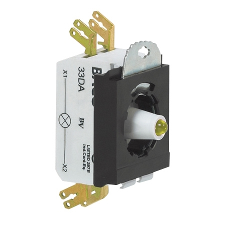 BACO Push Button - 3P Led 24V Blue 1xNO Faston Terminals | 333EDABL10 ...