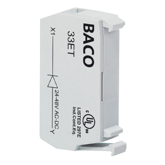 BACO Push Button - Block Test 1 Diod Screw Terminals | 33ET ...