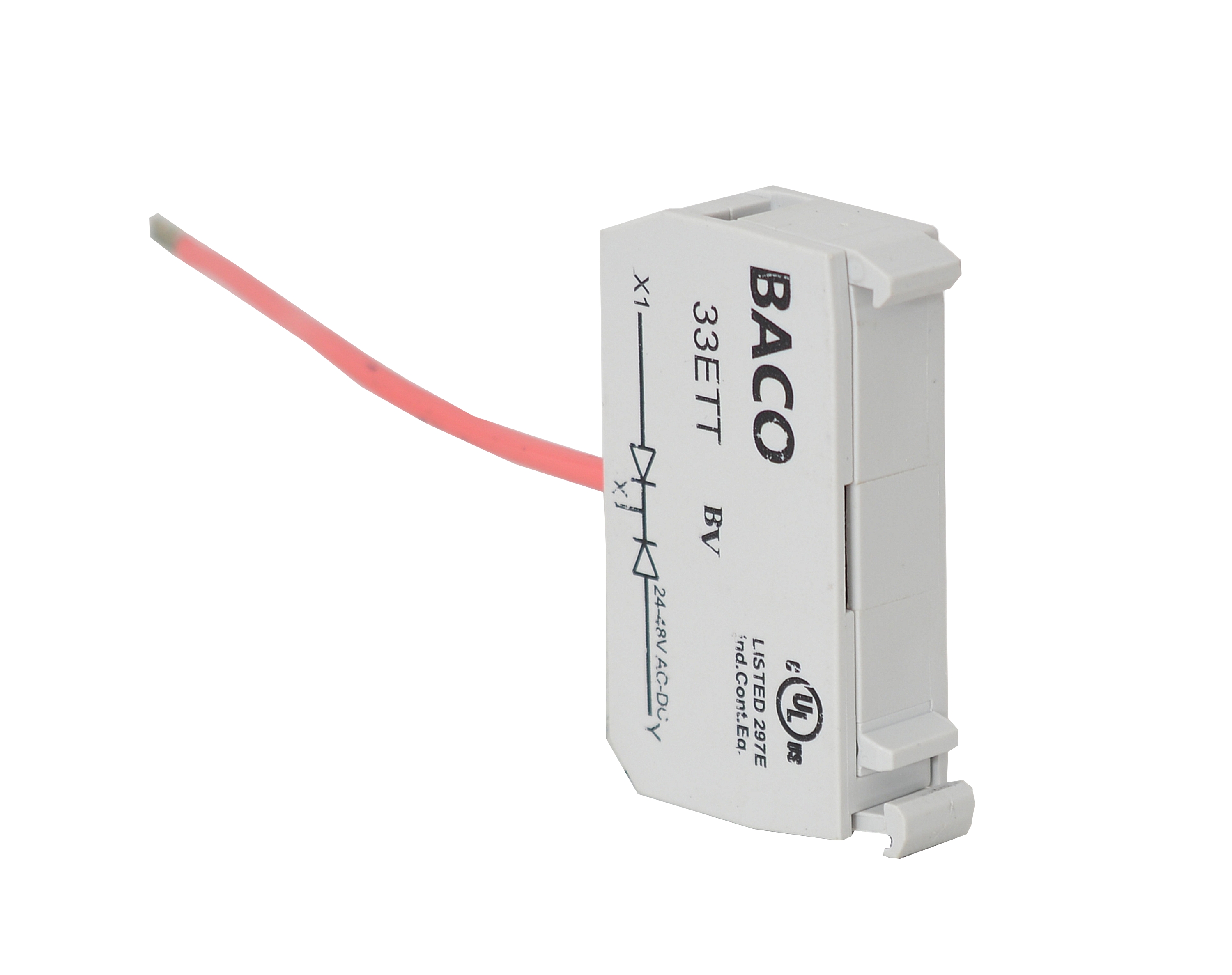 BACO Push Button - Block Test 2 Diod Screw Terminals | 33ETT ...