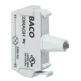 BACO Push Button - Led 230V White Plug-in Terminals | 33RAWH ...