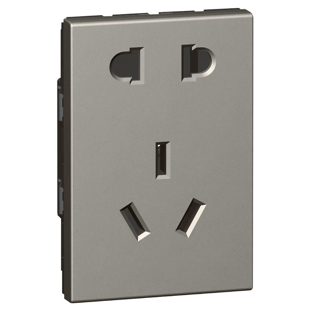 Socket Arteor - 10 A - 2P+E Chinese + 2P Euro-US - shuttered - 3 ...