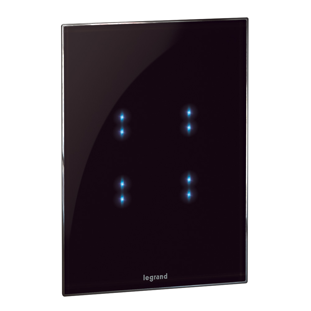 Arteor Comando Digital Glass 4 Acionamentos Black - Scs | 573907 ...