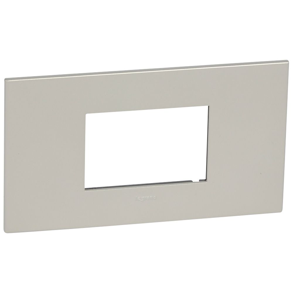 Plate Arteor - British std - square - 3 modules - pearl alu | 575071 ...