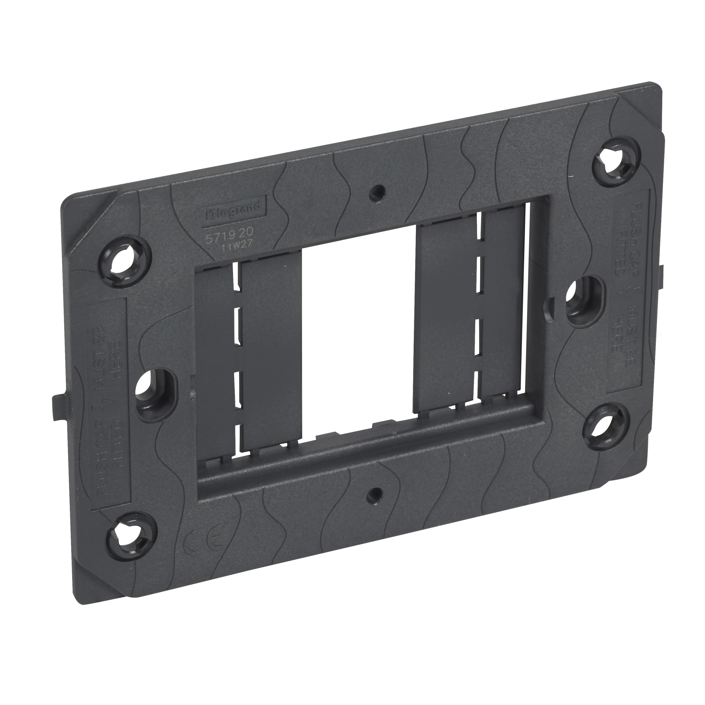 Legrand Arteor Modular 2 or 3 Module Horizontal Grid Plate Dark Grey ...