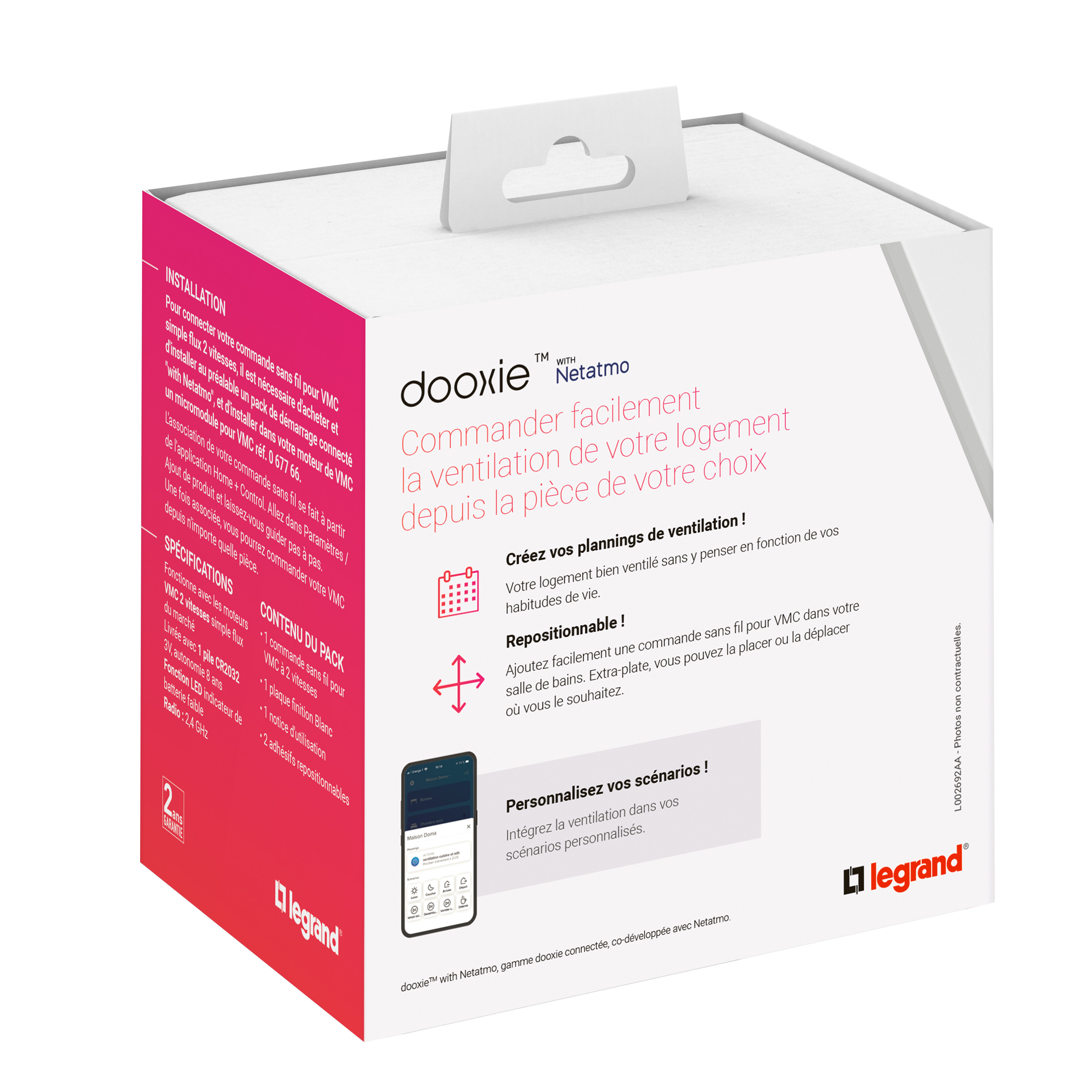 Exhaust Wireless switch dooxie white | 600020 | 3414971955943 | Legrand