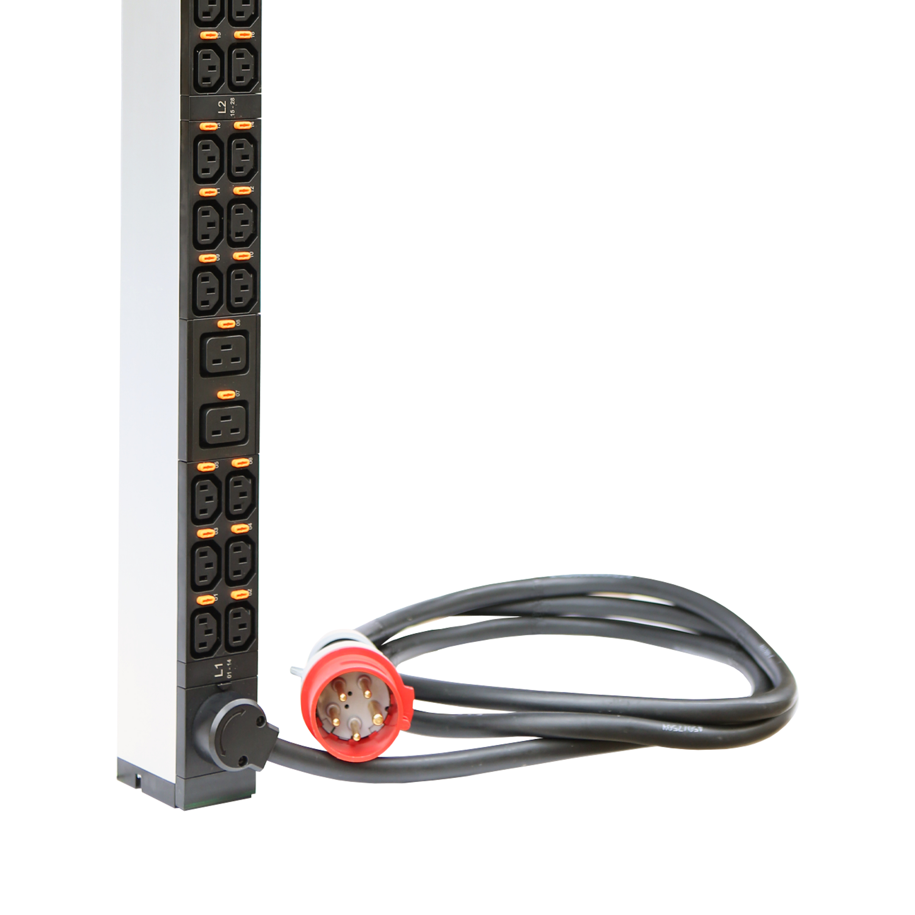 PDU, Zero-U, 3 phase 16A, 36 High Density C13 outlets + 6 C19 outlets ...