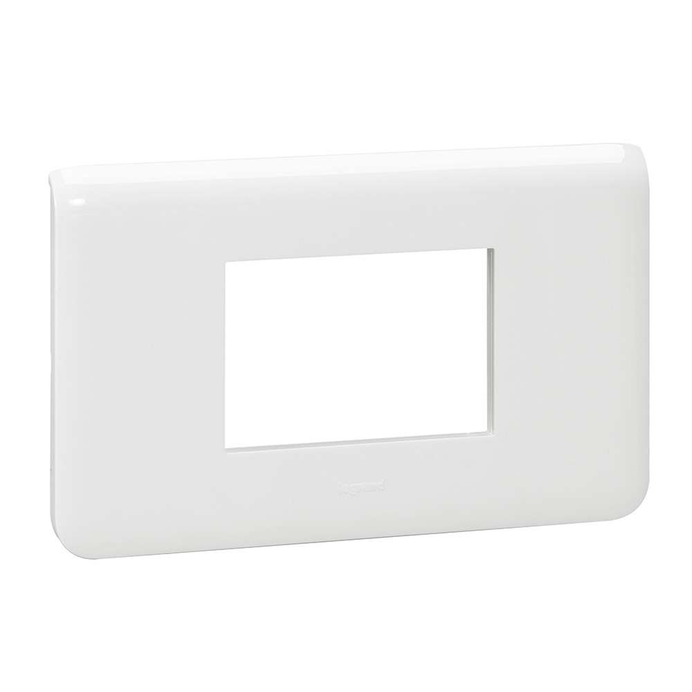 2-Gang 3-Module Plate - White - Halogen free - IK04 impact strength ...