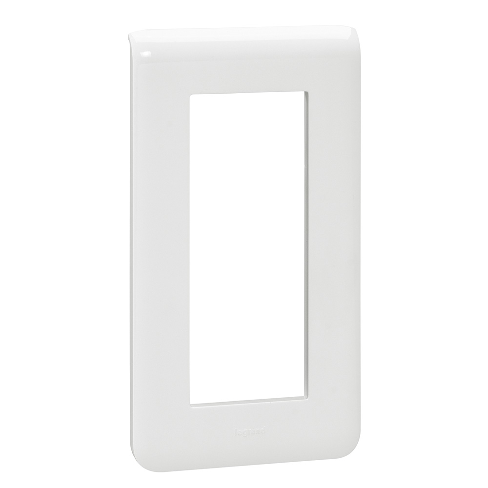 2-Gang 5-Module Cover Frame - Glossy White - Thermoplastic - IK04 ...