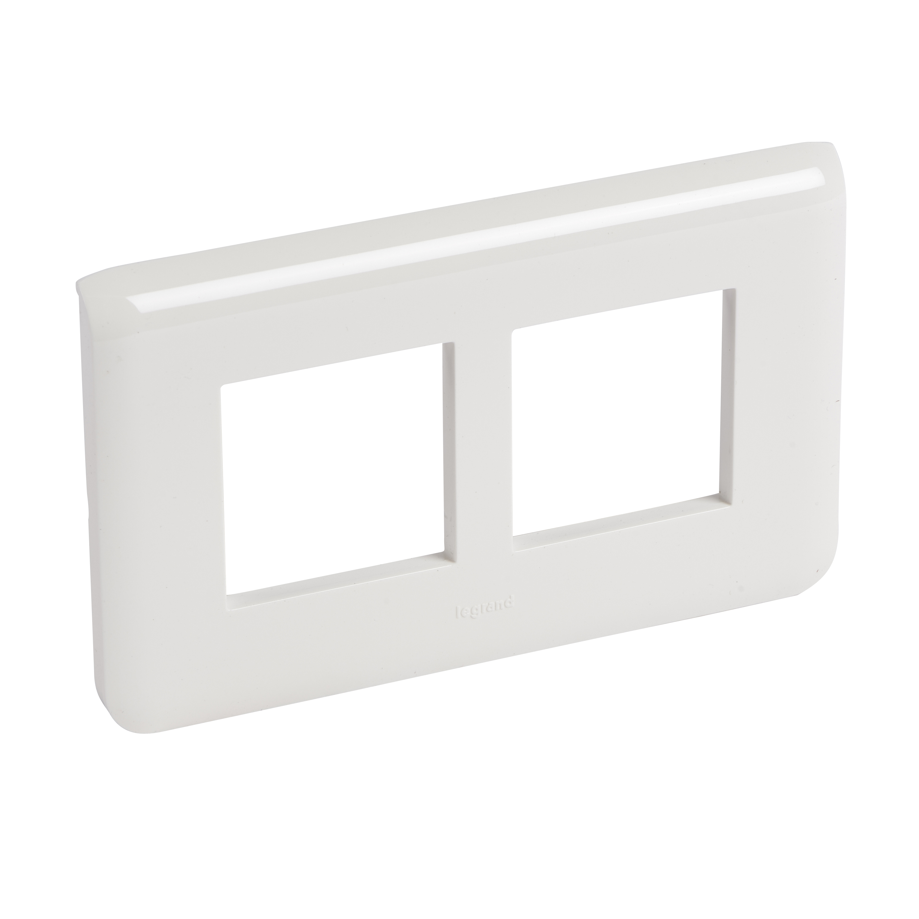 Cover frame for domestic switching devices - Horizontal 2-gang 2-module ...