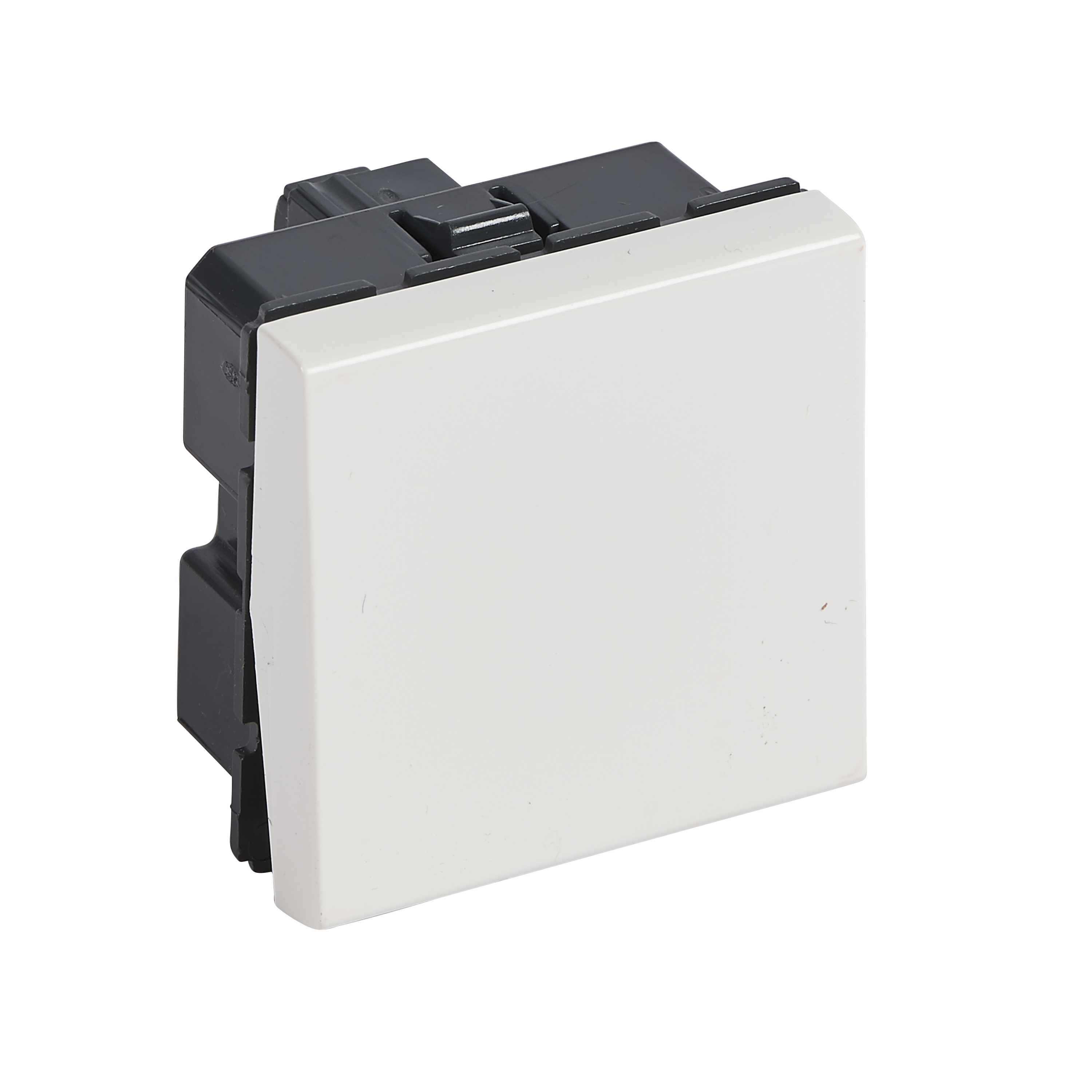 Push button - 6A rocker switch - flush-mounted - modular device for ...