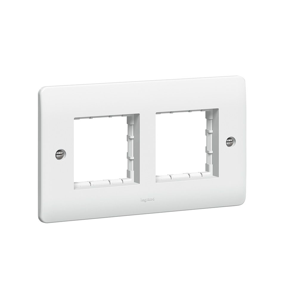 Double Socket Spacer Click Define Flat Plate Stainless Steel Twin USB ...