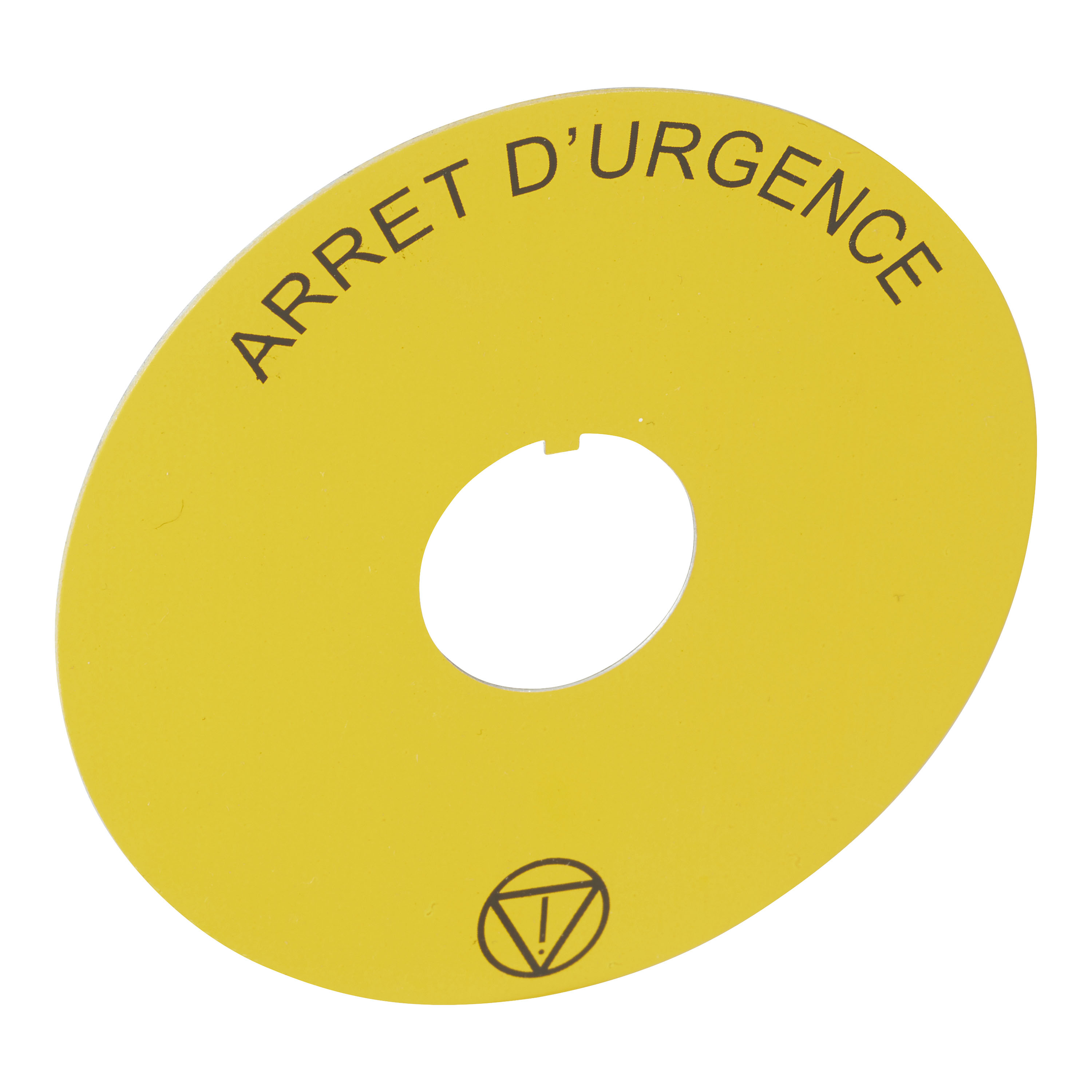 BACO Push Button - Yellow Legend Plate Ø80mm Engraved: Arret d'urgence ...