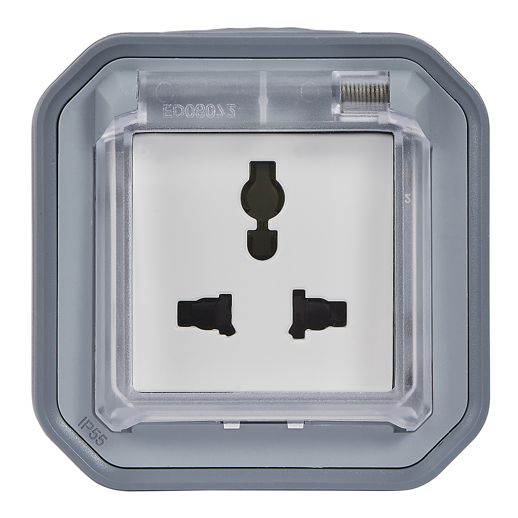 Plexo Surface Multistandard socket outlet - Grey | 069748L ...