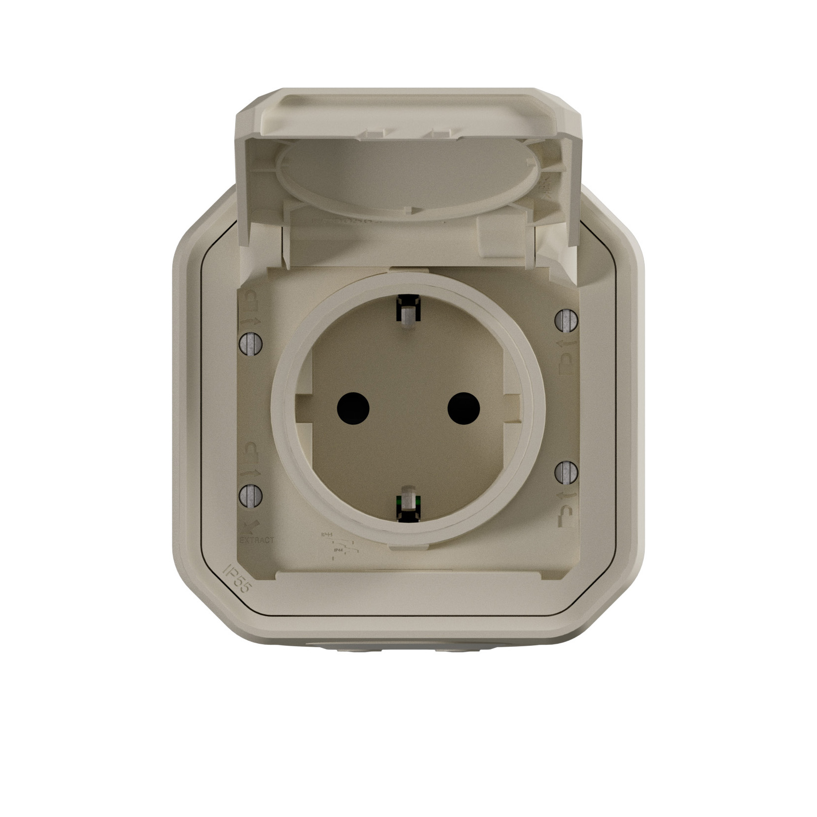 Prise De Courant Standard En Saillie Schuko Beige 069767l