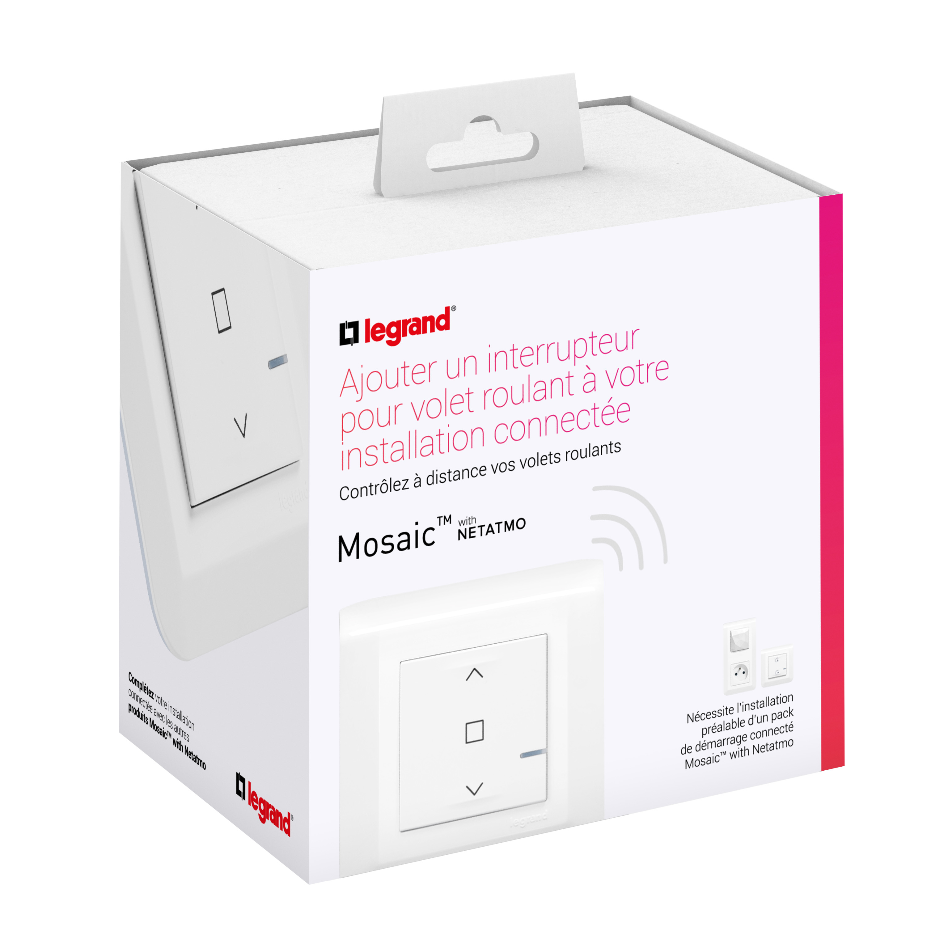 Connected roller shutter switch Mosaic with Netatmo | 077706L ...