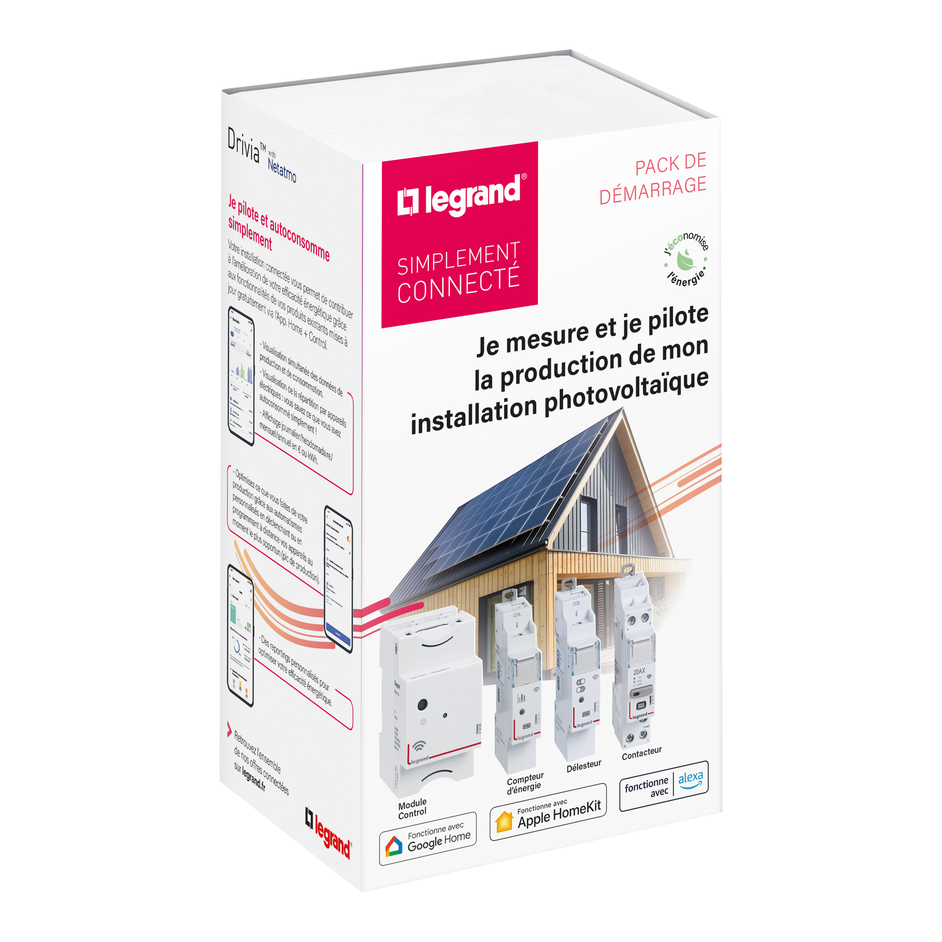 Pack de démarrage Drivia with Netatmo pour installation photovoltaïque avec Module Control ...
