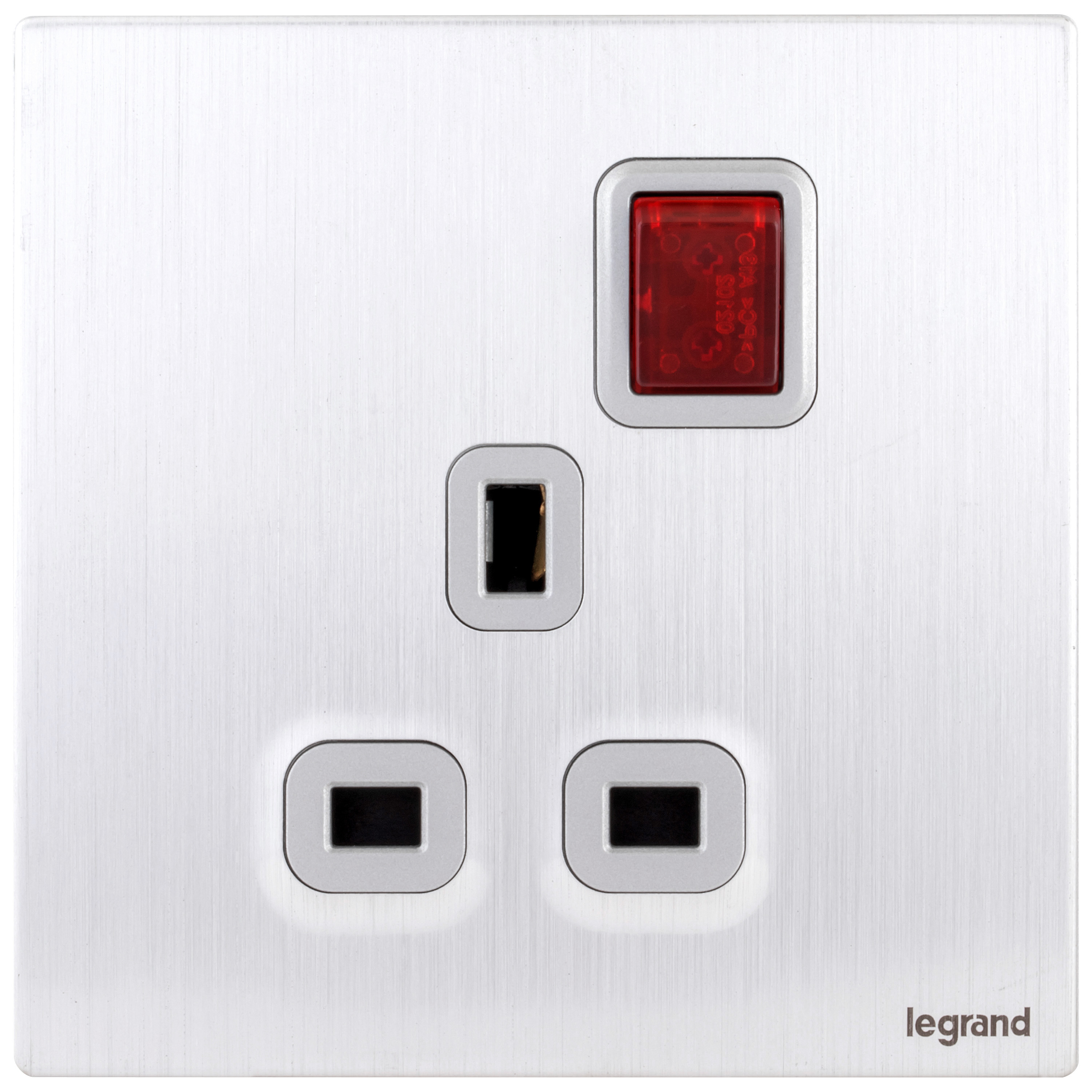 Mallia Senses British Standard Single Pole socket outlet switched with ...