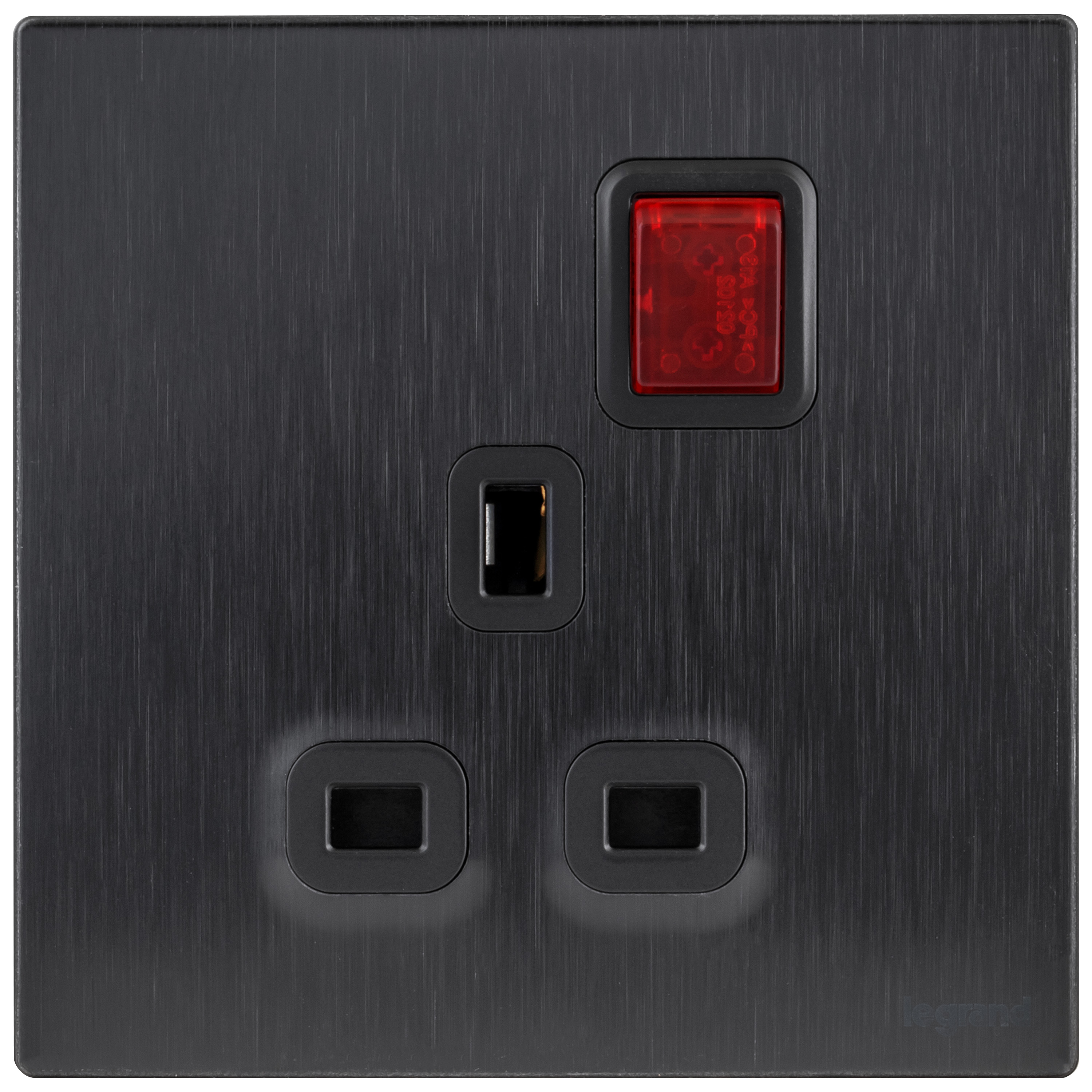 Mallia Senses British Standard Single Pole socket outlet switched with ...