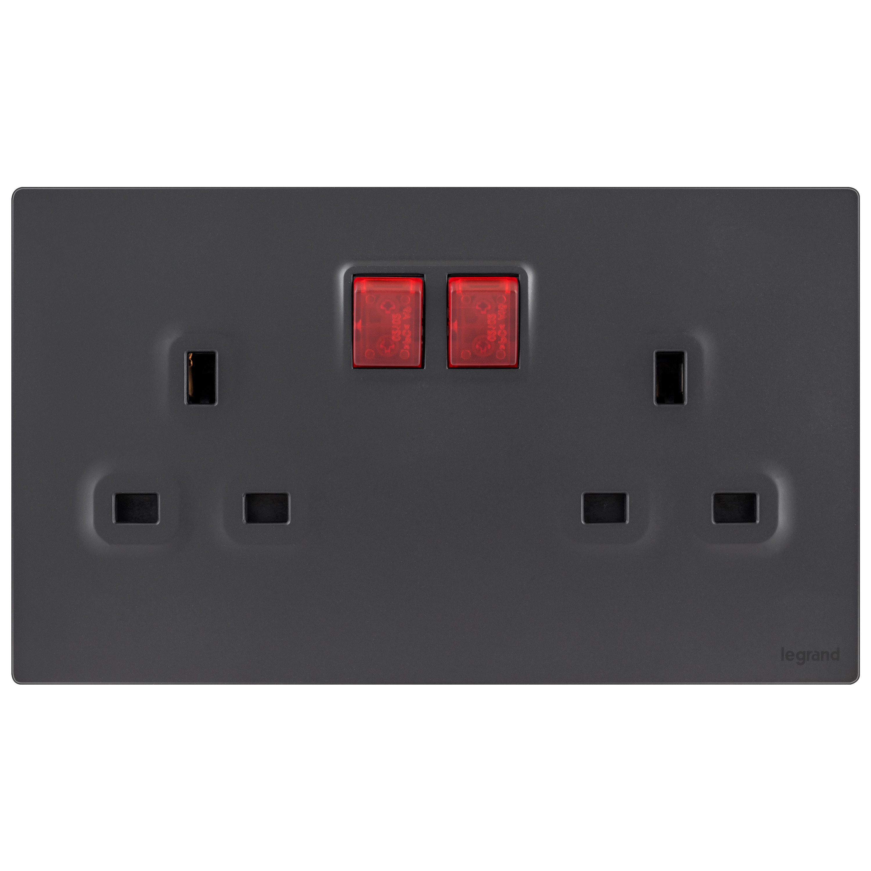 Mallia Senses British Standard Single Pole socket outlet switched with ...