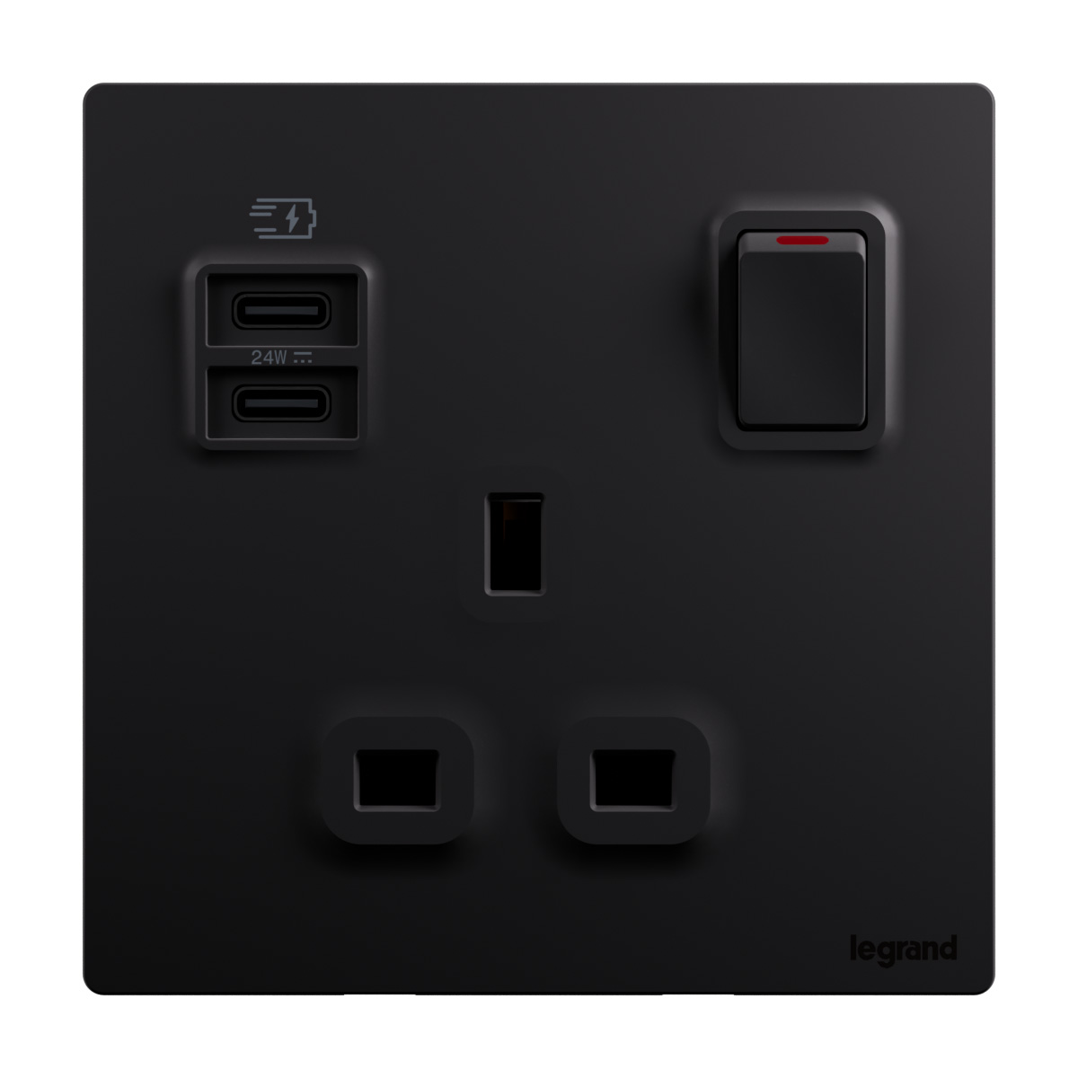 1G BS13A Single Pole Switched Socket - Mallia Senses - Dual USB-C 24W ...