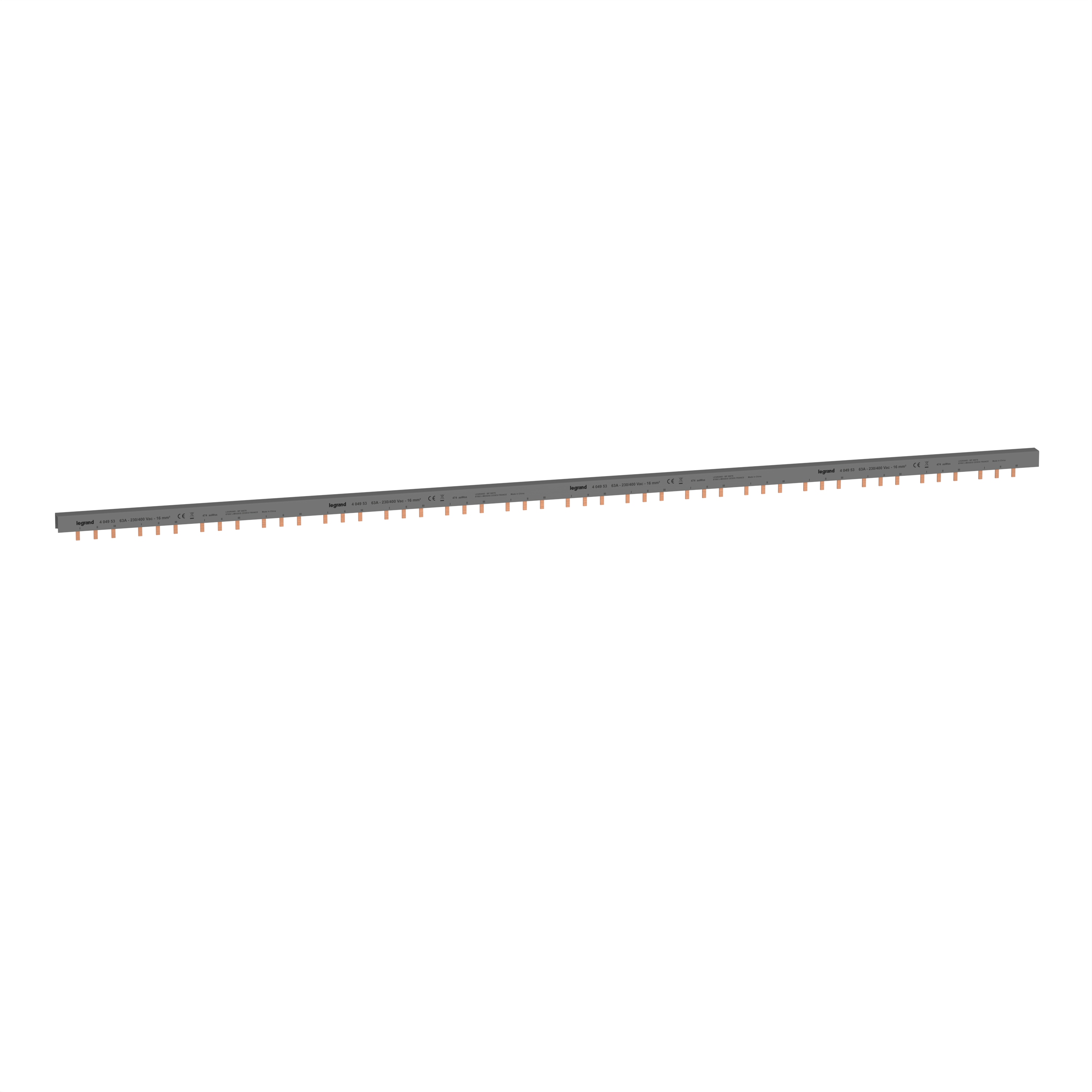 Legrand 3PH+Aux 1 Meter Prong Type Supply Busbar 56 Modules | 404953 ...