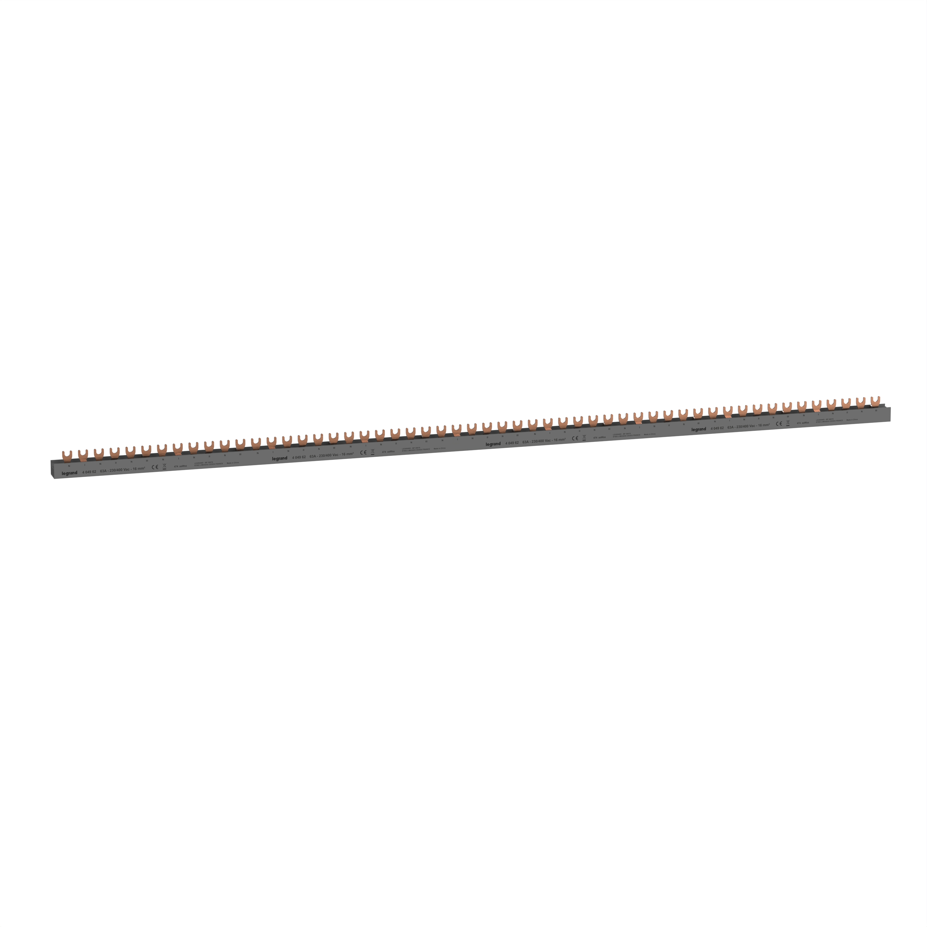 Legrand 3PH/2P 1 Row Prong Type Supply Busbar 56 Modules | 404962 ...