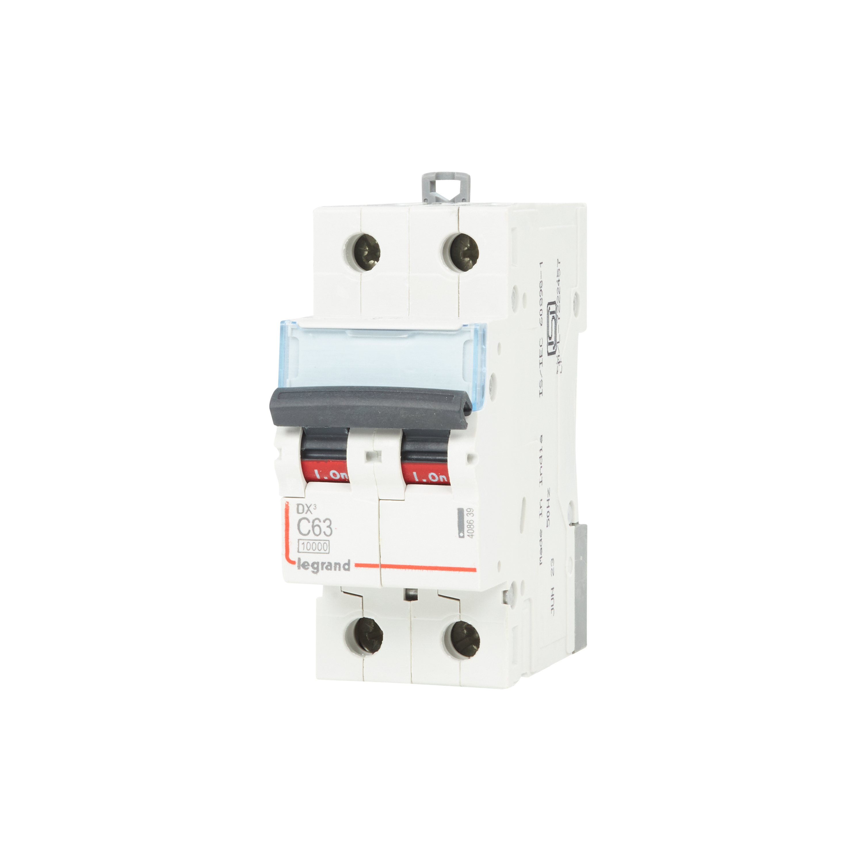 MCB DX³ 2P C63 10000A - 10000A breaking capacity - IP20 protection - DIN rail mounting | 408639 ...