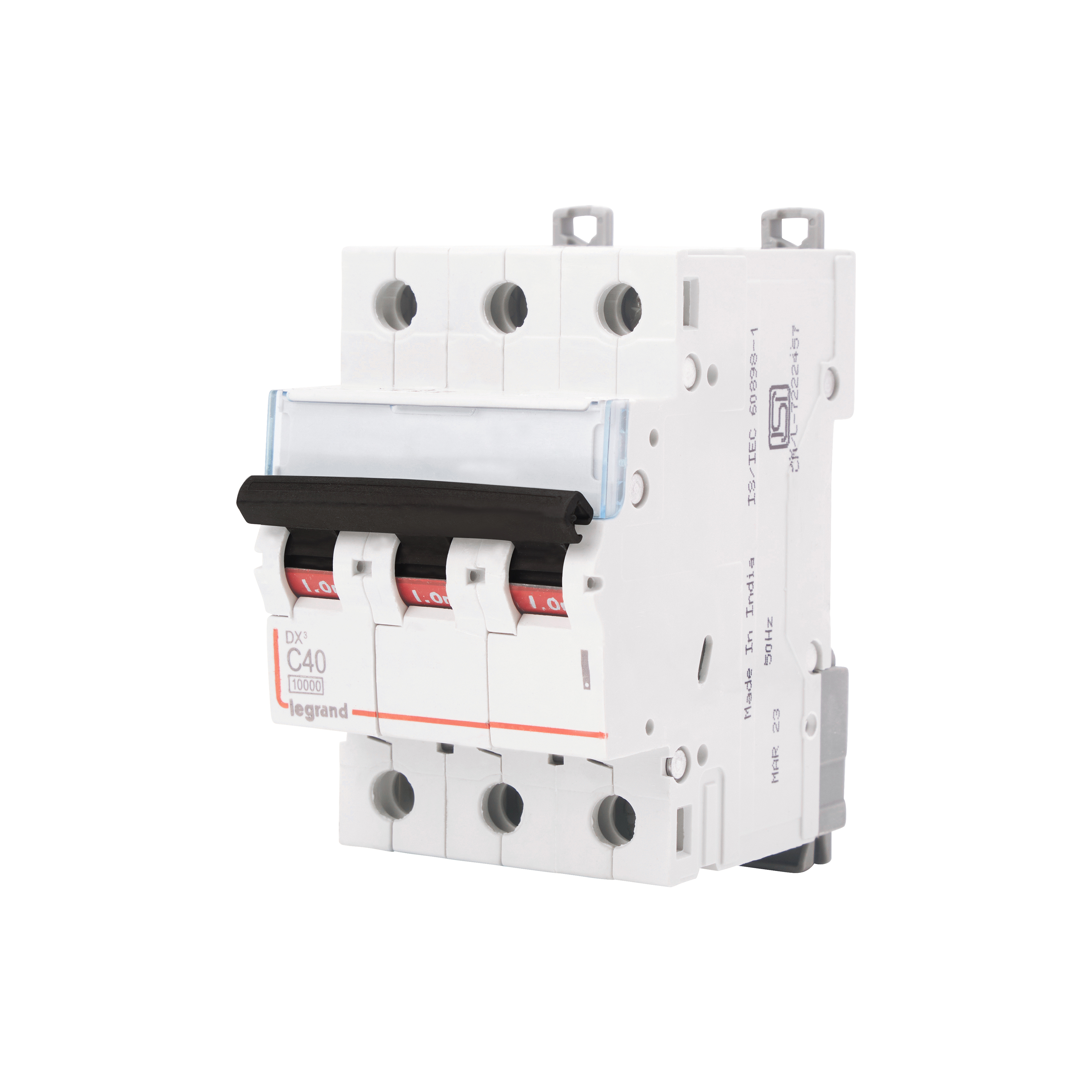 MCB DX³ 3P C4 10000A - 10000A breaking capacity - IP20 protection - DIN ...