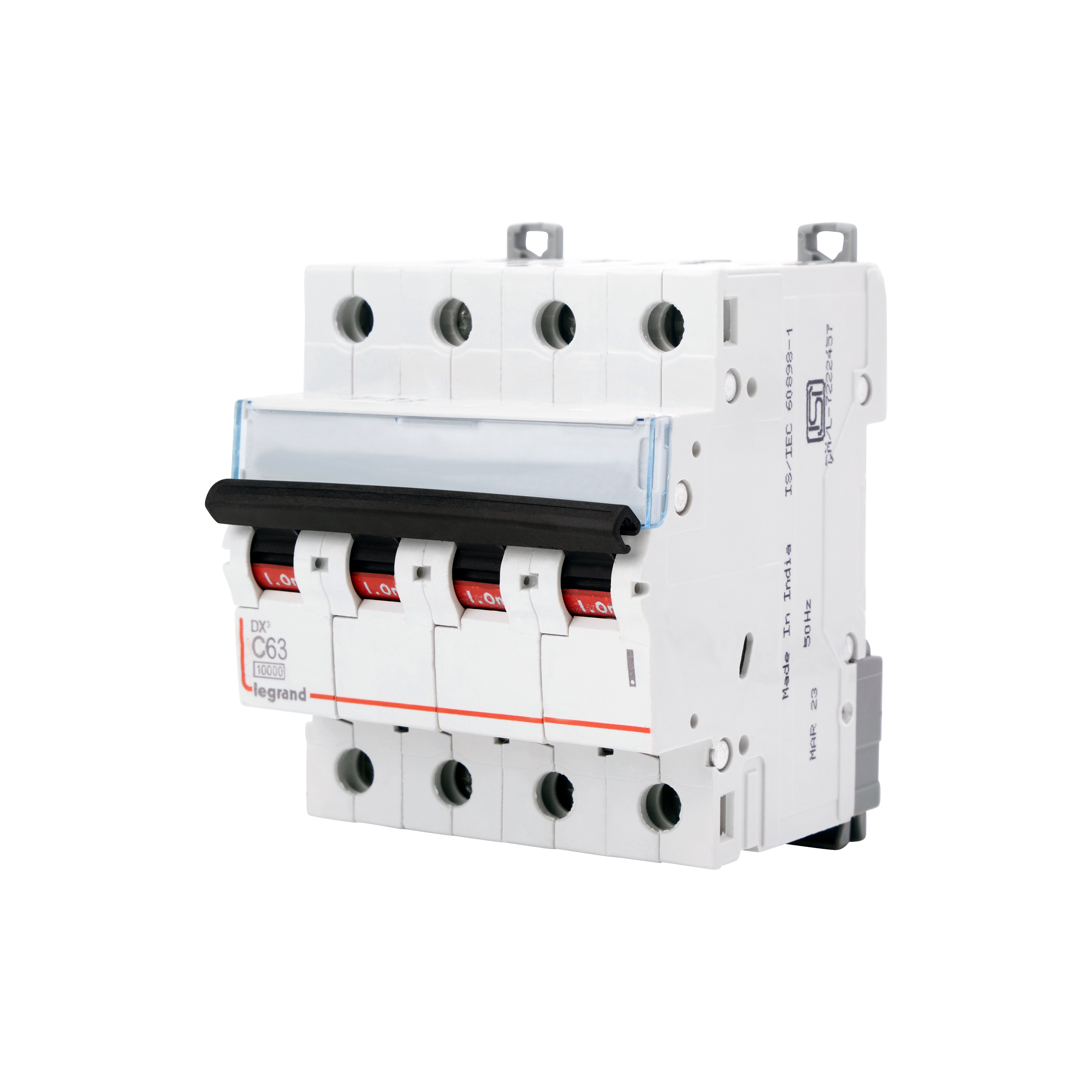 MCB TX3 10000A 4 pole 0,5A curve C - Breaking capacity 10000A - IP20 protection - DIN rail ...