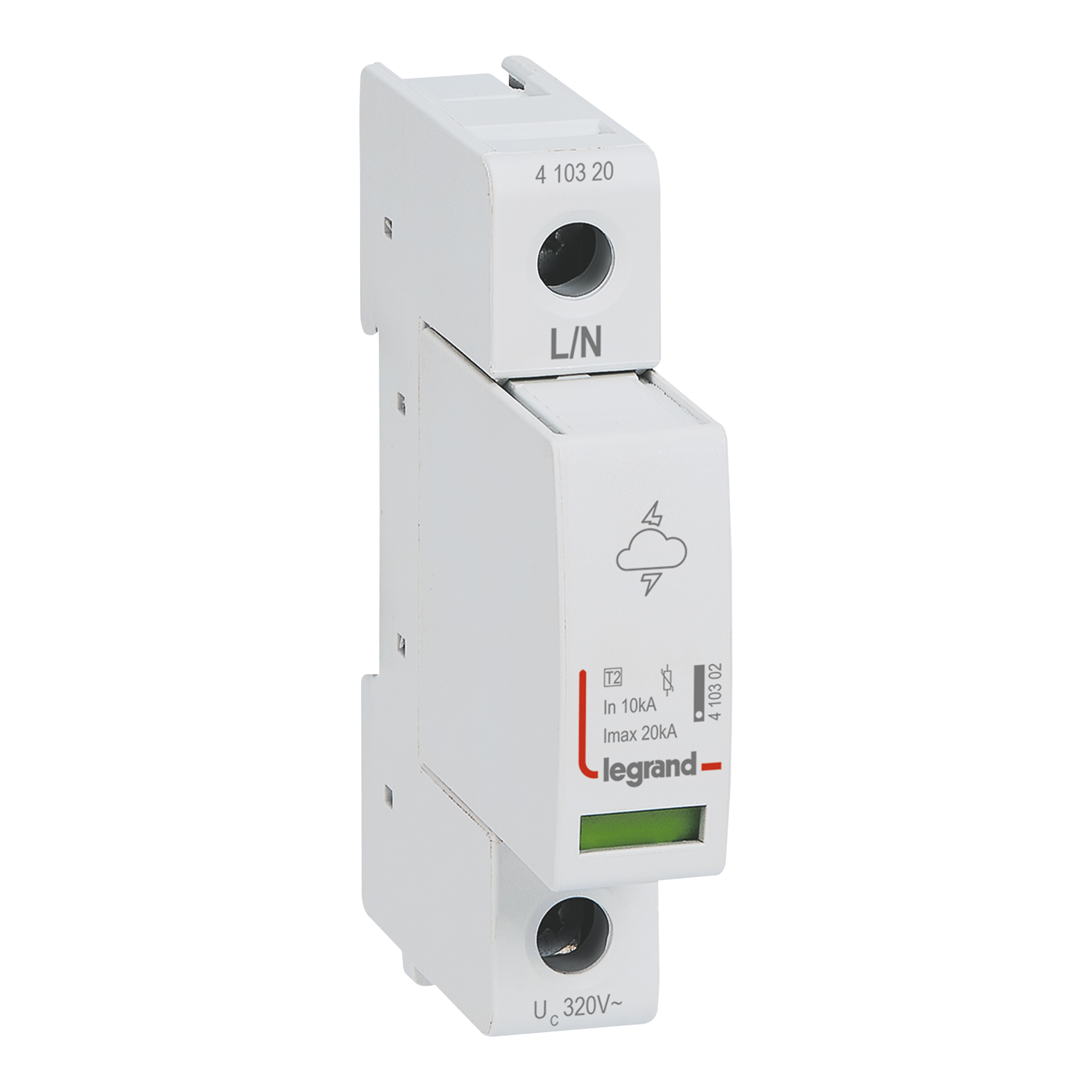 Surge protective device T2/20kA 1P 320V | 410320 | 3414972956314 | Legrand