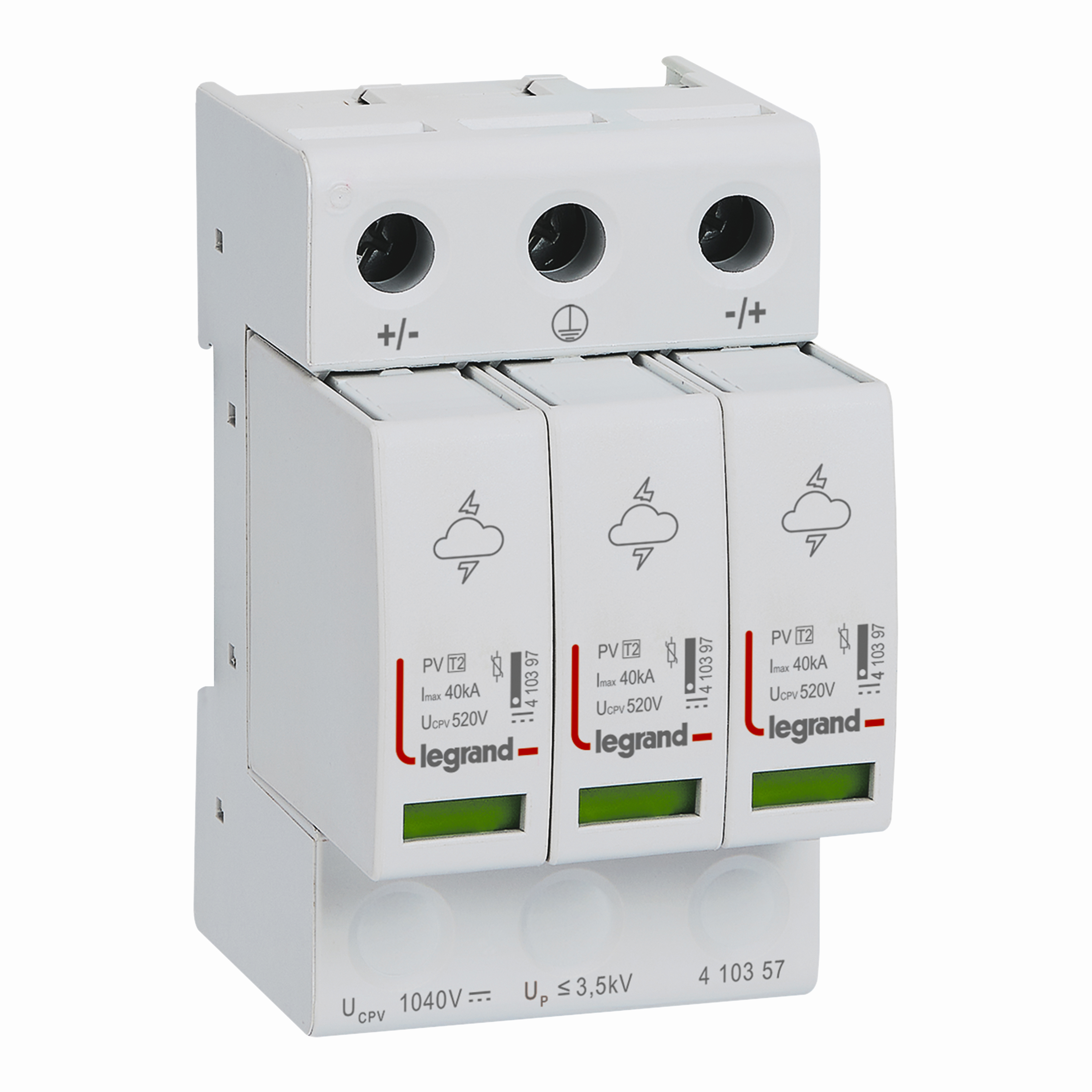 Limitador de Sobretensión PV T2/40kA 1040VDC | 410357 | 3414973015423 ...