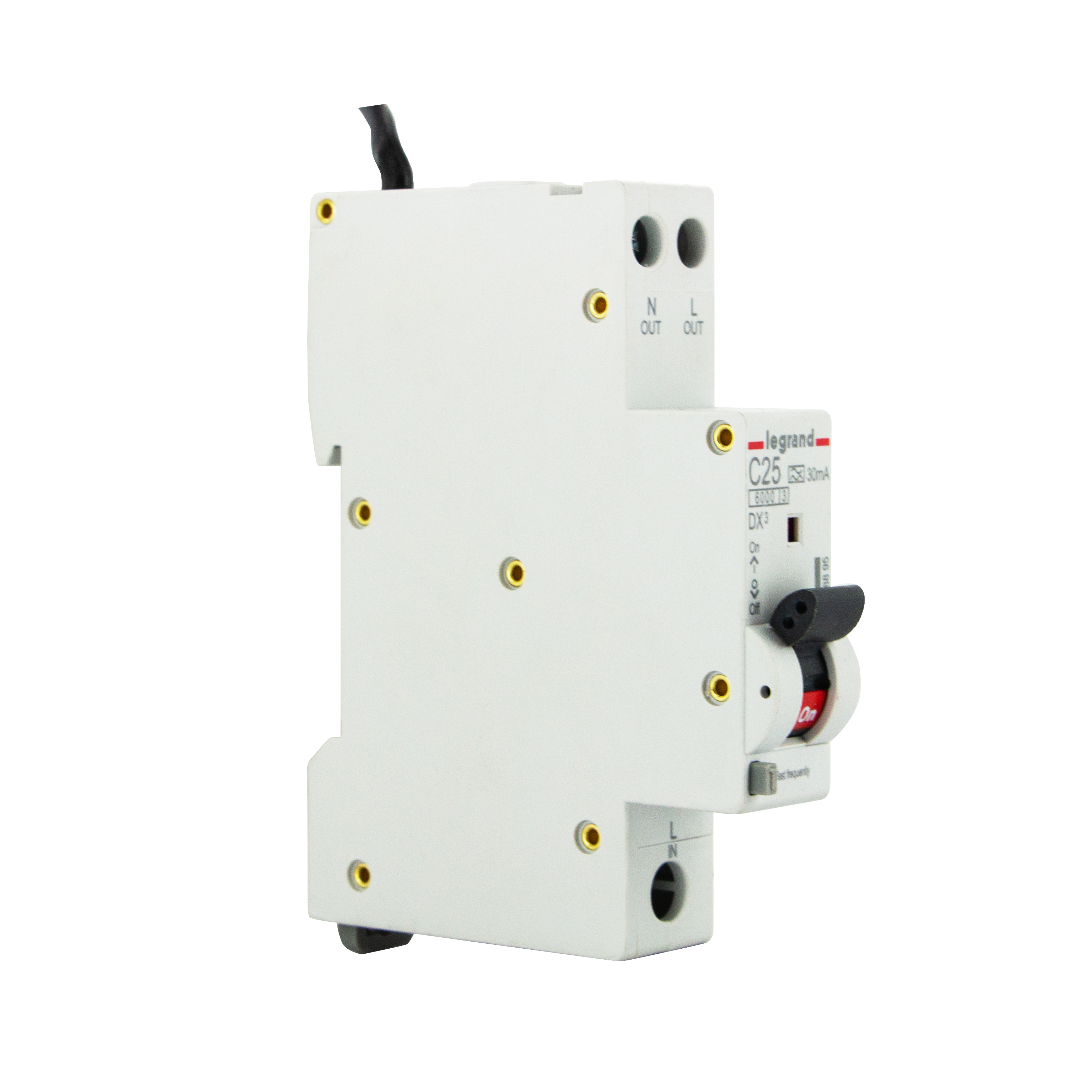DX³ Single Pole RCBO 1P+N 25A 30MA C Curve with Flexible Neutral Tail ...